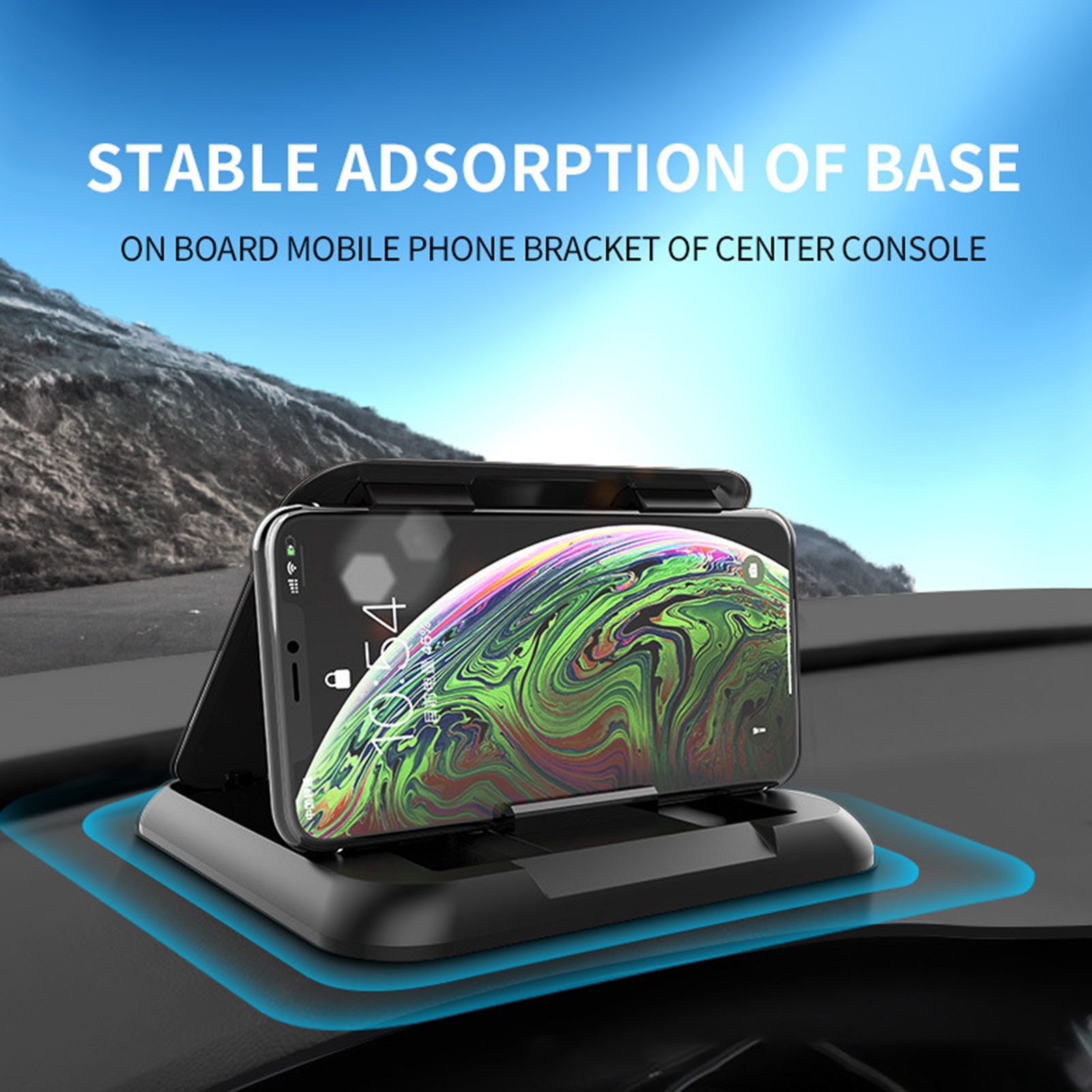 NIBOLOG Car Phone Holder - Adjustable Anti-slip Triangular Design ...