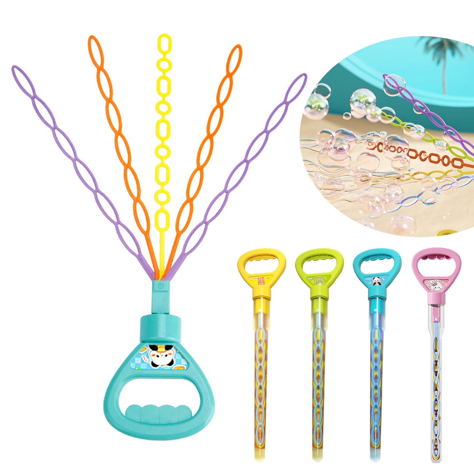 NIBOLOG Cartoon Animal Bubble Maker Wand 5 Claws 32 Holes Summer ...