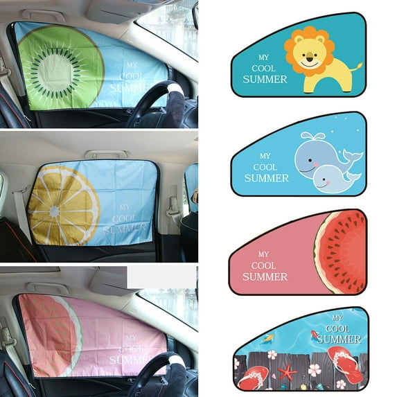 NIBOLOG Cartoon Sun-Protect Car Side Back Window Magnetic Shield ...