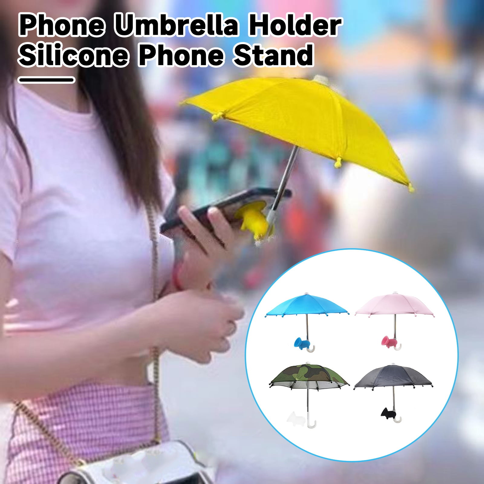 NIBOLOG Cell Phone Umbrella Adjustable Suction Cup Phone Stand Holder ...
