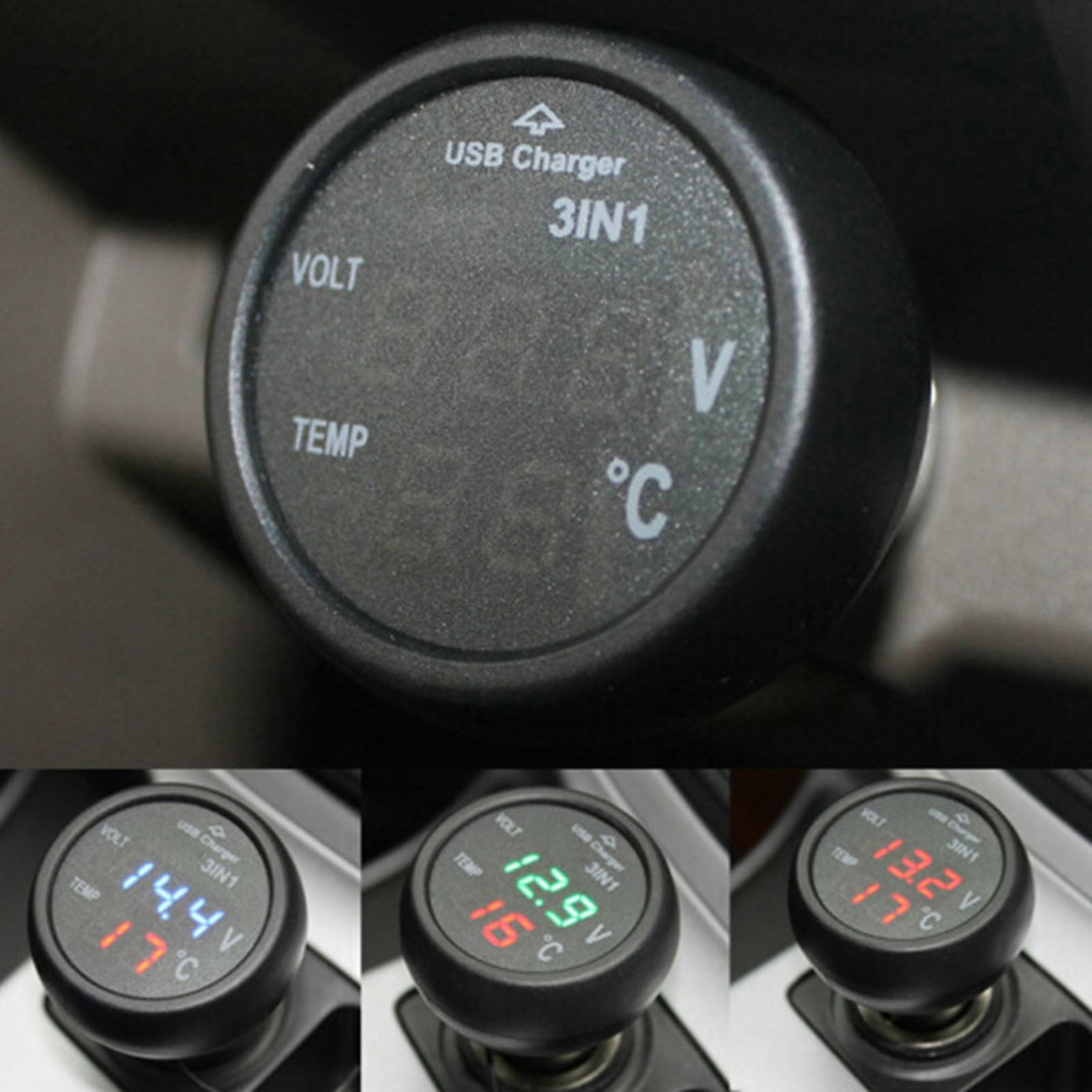NIBOLOG Charger Digital Battery Voltage Monitor - for 12V 24V Cars ...