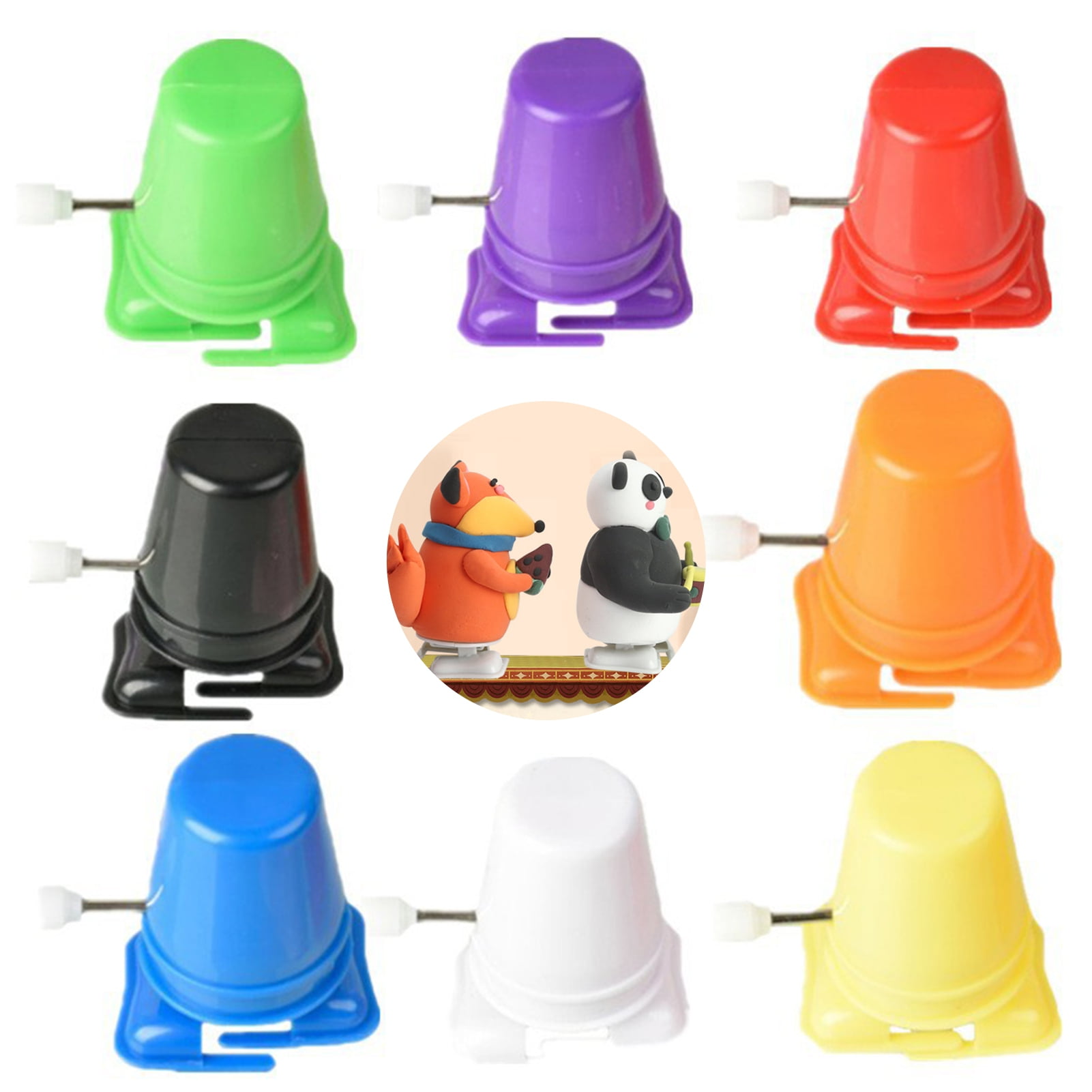 NIBOLOG Clockwork Movement Toy Educational Walking Wind-up Toy DIY Clay ...