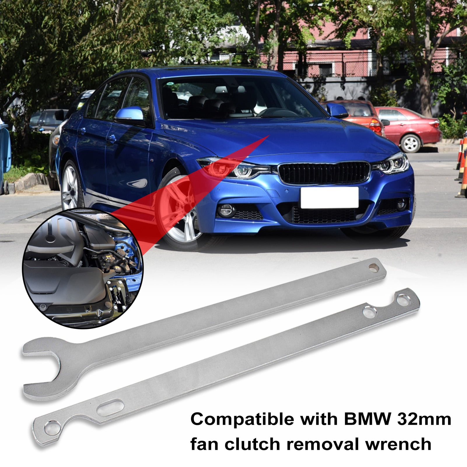 NIBOLOG Clutch Wrench Set - Professional Car Fan Nut Removal Tool for ...