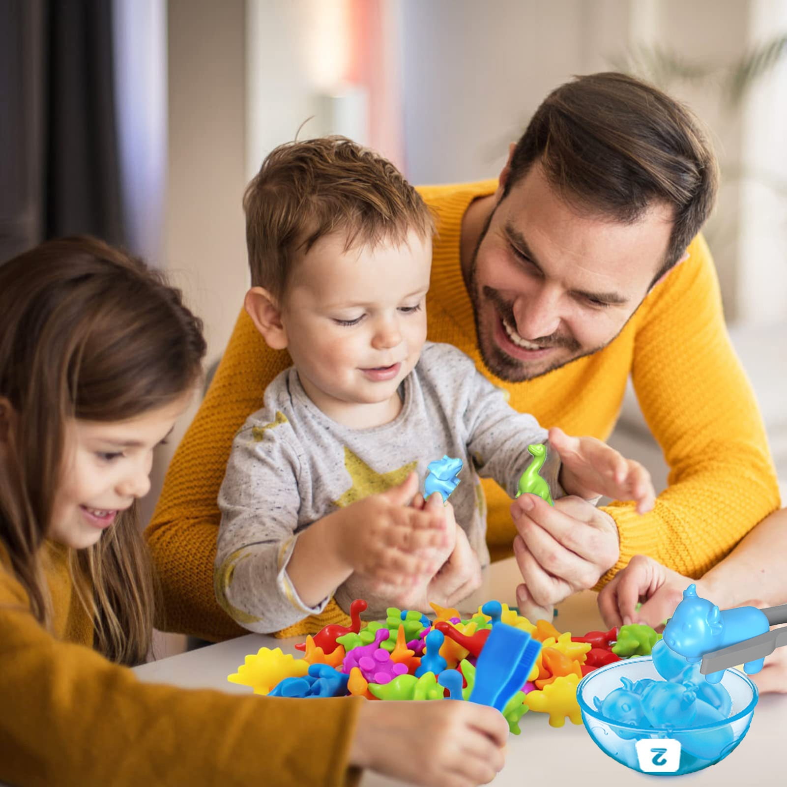 NIBOLOG Colorful Animals Counting Game - Color Sorting Number Cognition ...