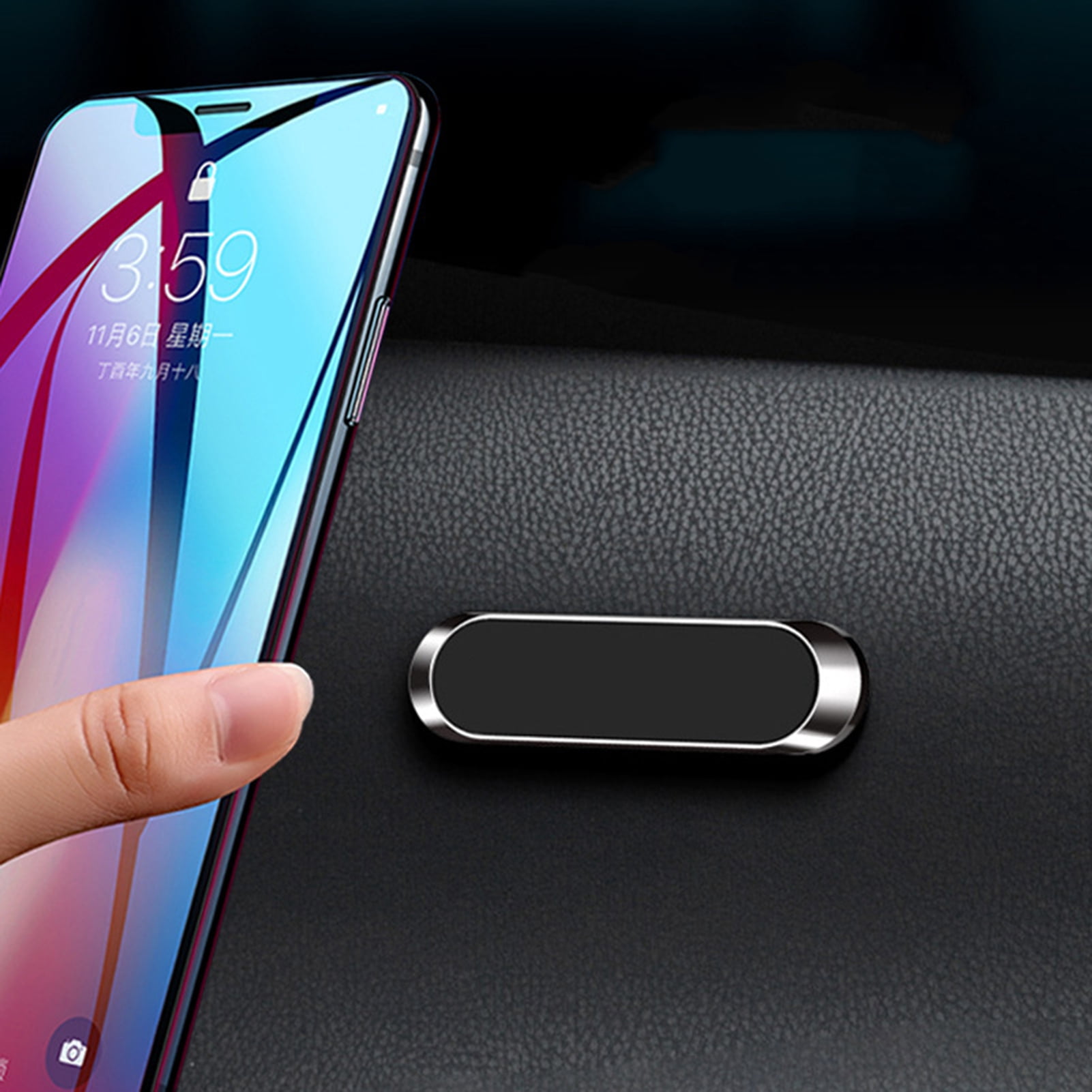 NIBOLOG Creative Magnetic Car Phone Holder Dashboard Mini Strip Shape ...