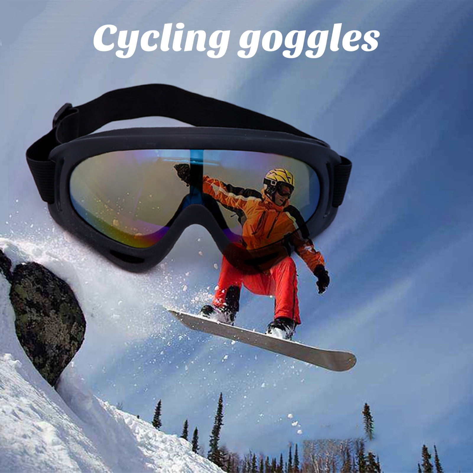 NIBOLOG Cycling Goggles Professional Clear Vision Ski Goggles Windproof ...
