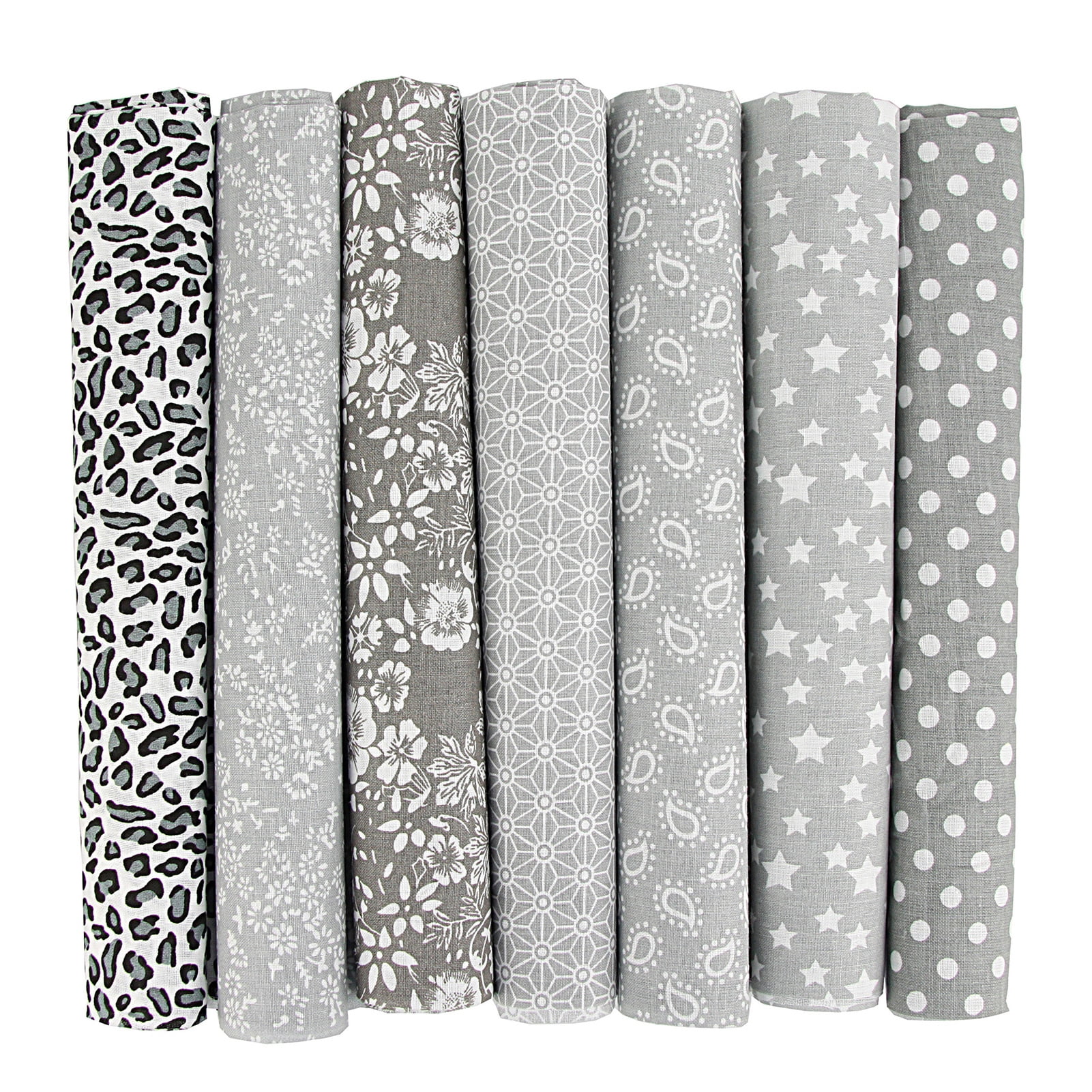 NIBOLOG DIY Patchwork Cloth Set - 7Pcs/Set Bright-colored Cotton ...