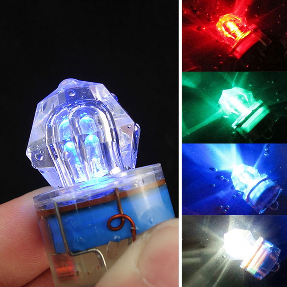 NIBOLOG Deep Sea Diamond Shape Underwater Fishing LED Light Squid ...