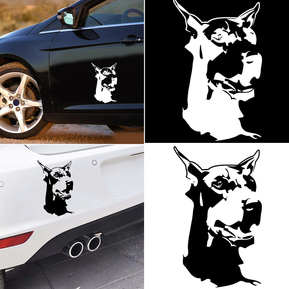 NIBOLOG Doberman Dog Animal Car Motorcycle Body Decals - Walmart.com
