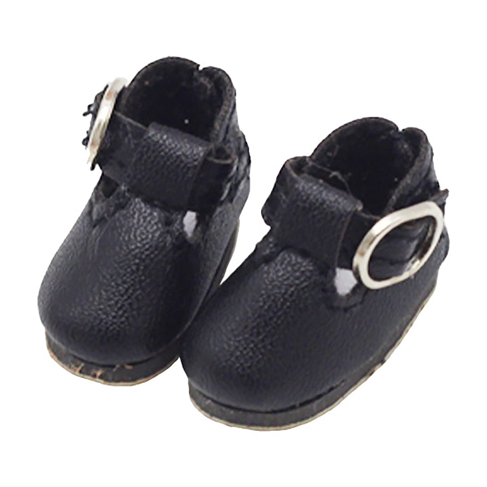 NIBOLOG Doll Shoes T-buckle Design - Faux Leather Dress Up Doll Boots ...