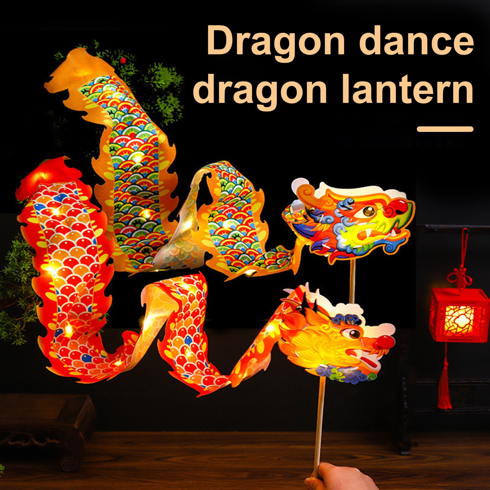 NIBOLOG Dragon Dace Lantern Material Kit DIY Handmade LED Copper Wire ...