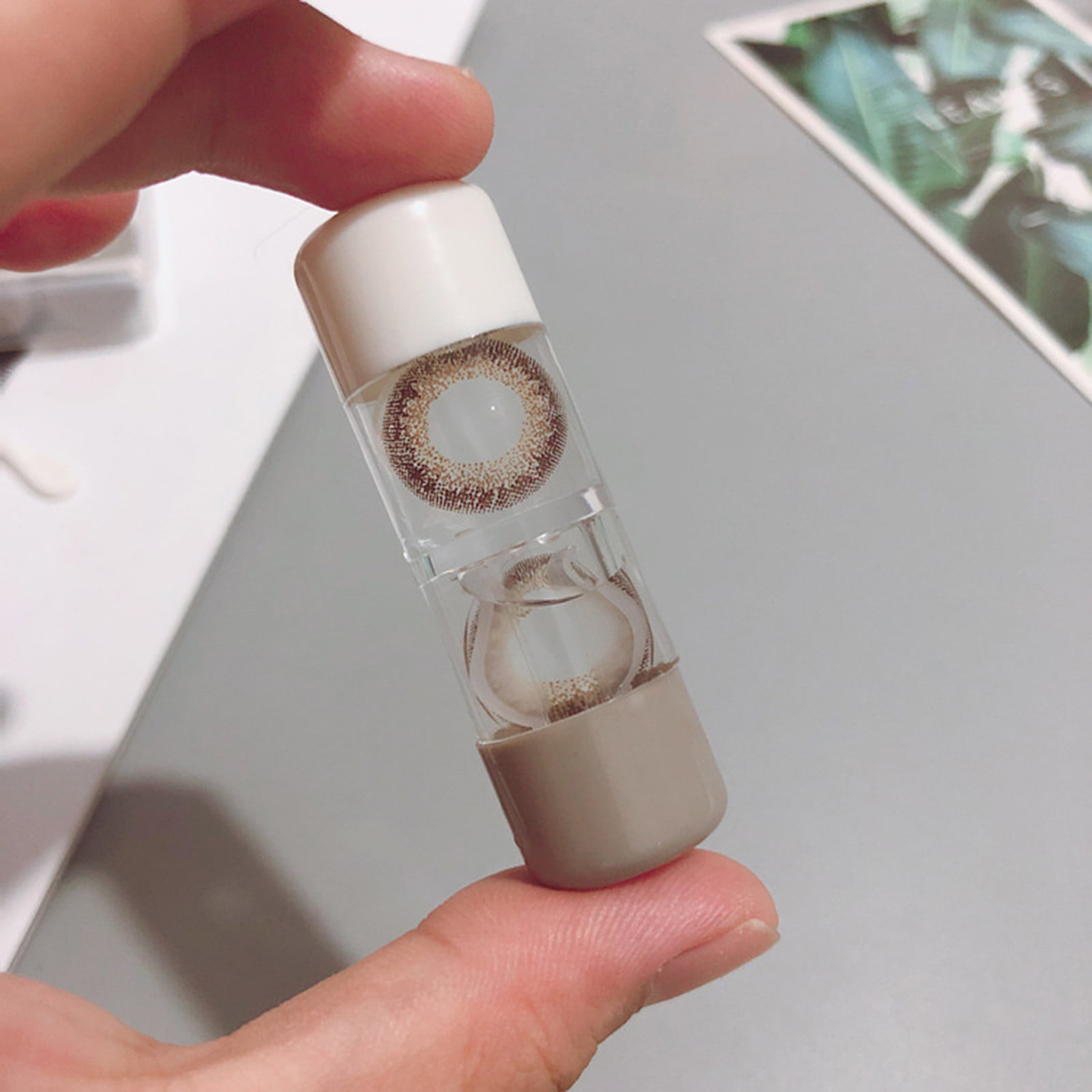 NIBOLOG Dust-proof Contact Lenses Case Minimalist Reusable Transparent ...