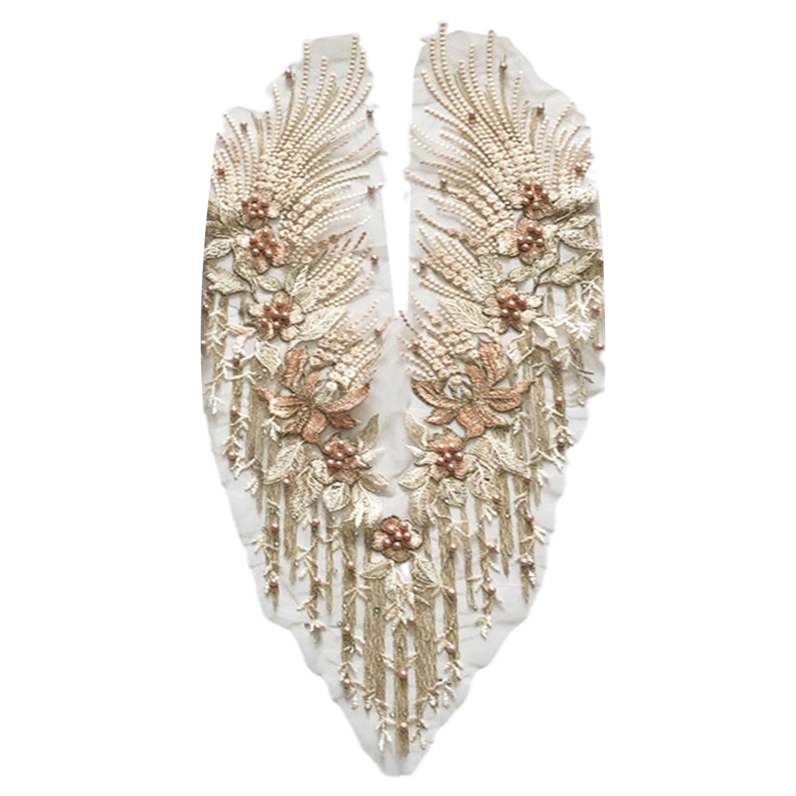 NIBOLOG Embroidery Patch - Bright Color Easy DIY Lace Flower Trim Patch ...