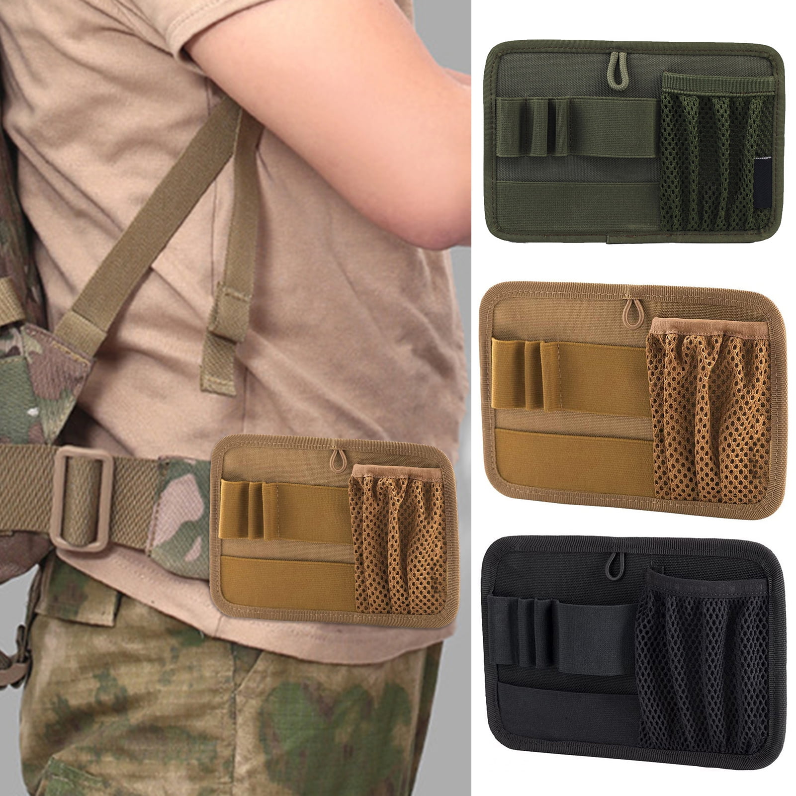 NIBOLOG Expansion Pack Compartment Molle Design Pasteable Polyester ...