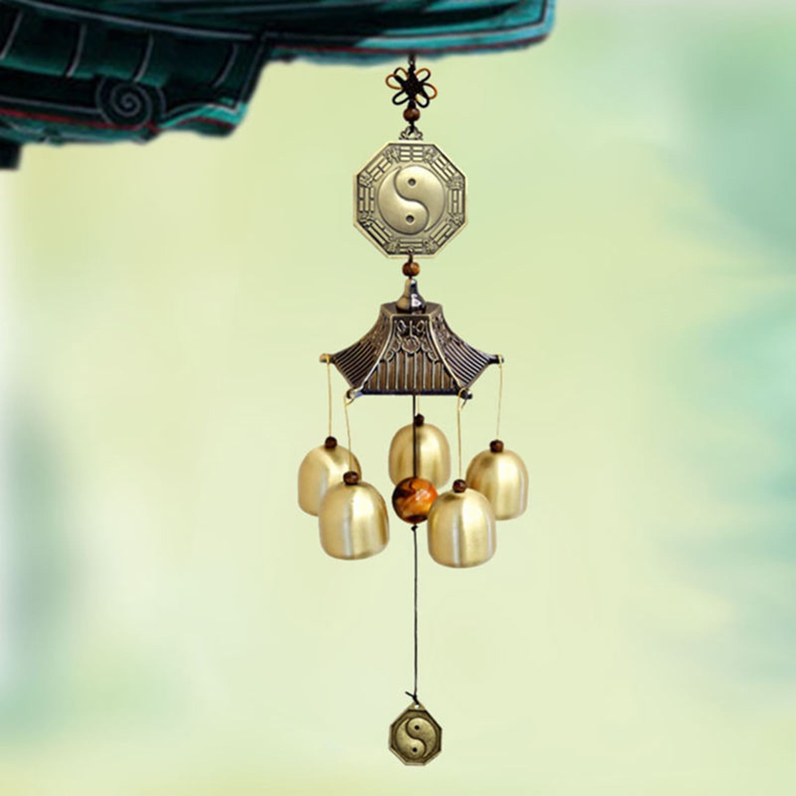 NIBOLOG Fengshui Wind Chime Delicate Pure Copper Good Luck Wind Bells ...