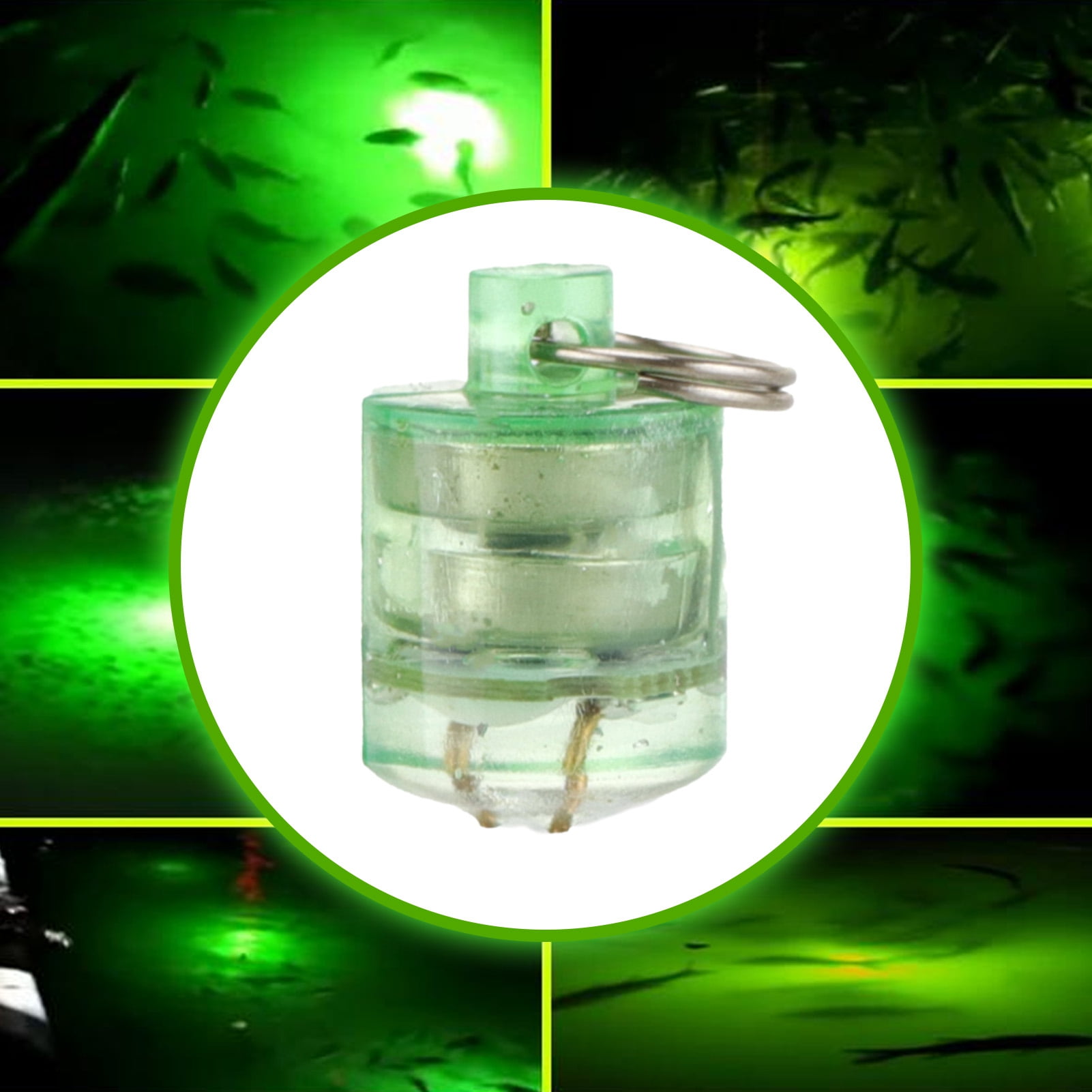 NIBOLOG Fish Trap Light Mini Cylindrical LED Three Color Flashing ...