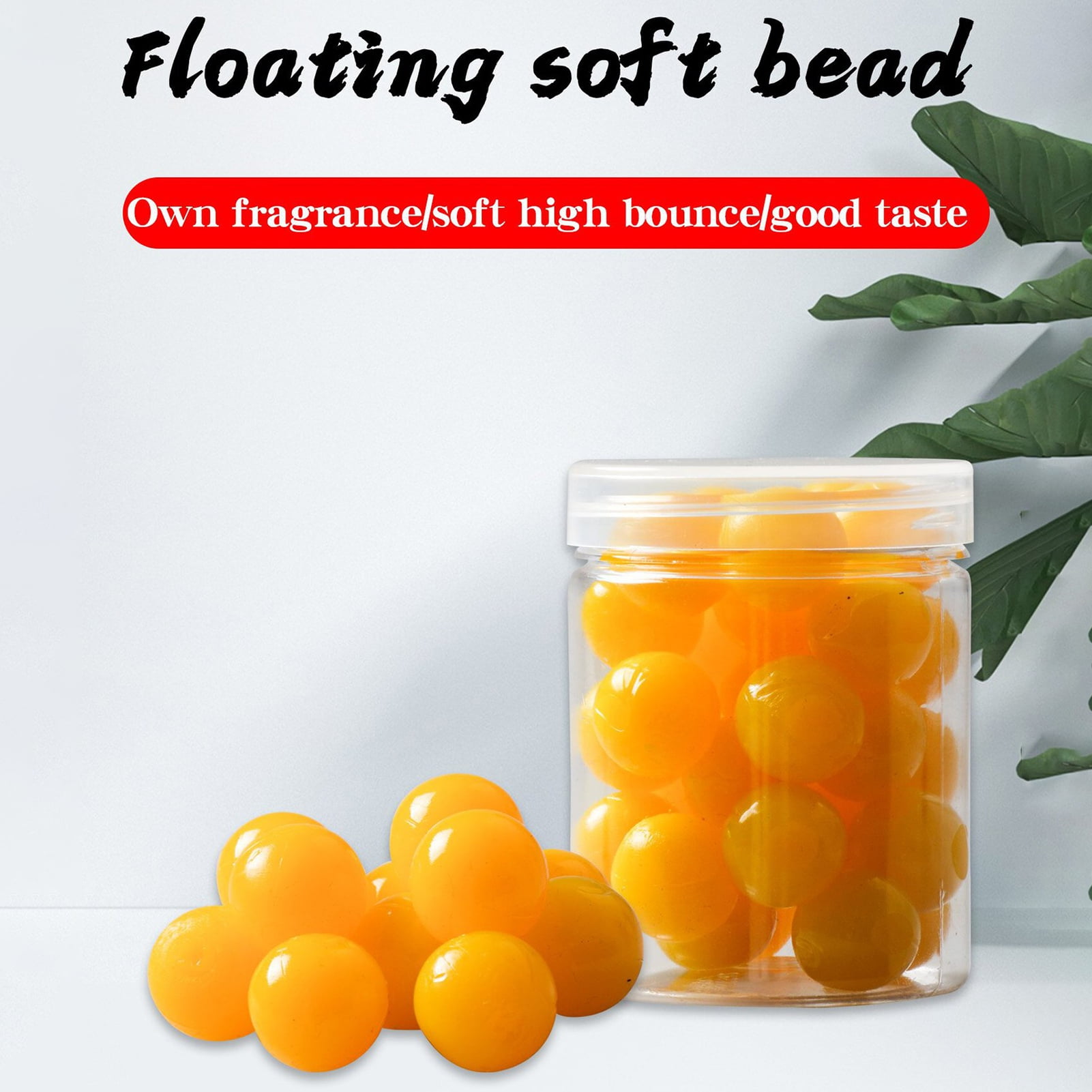 NIBOLOG Fishing Bead Bright Color High Elasticity Soft Strawberry/Corn ...