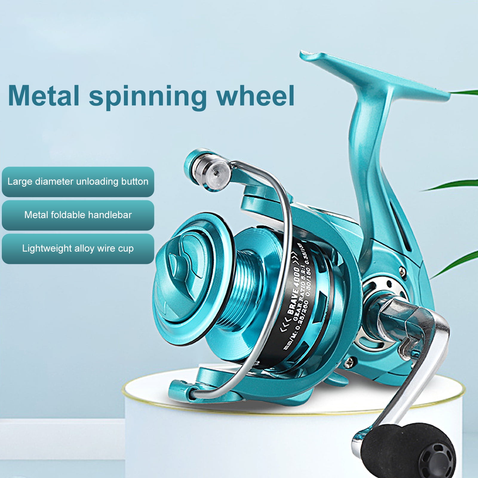 NIBOLOG Fishing Reel Strong And Sturdy Collapsible Handle Delicate ...