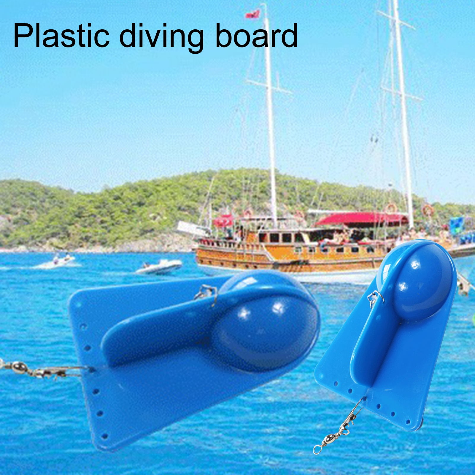 NIBOLOG Fishing Trolling Diving Plate Portable Plastic Deep Sea ...