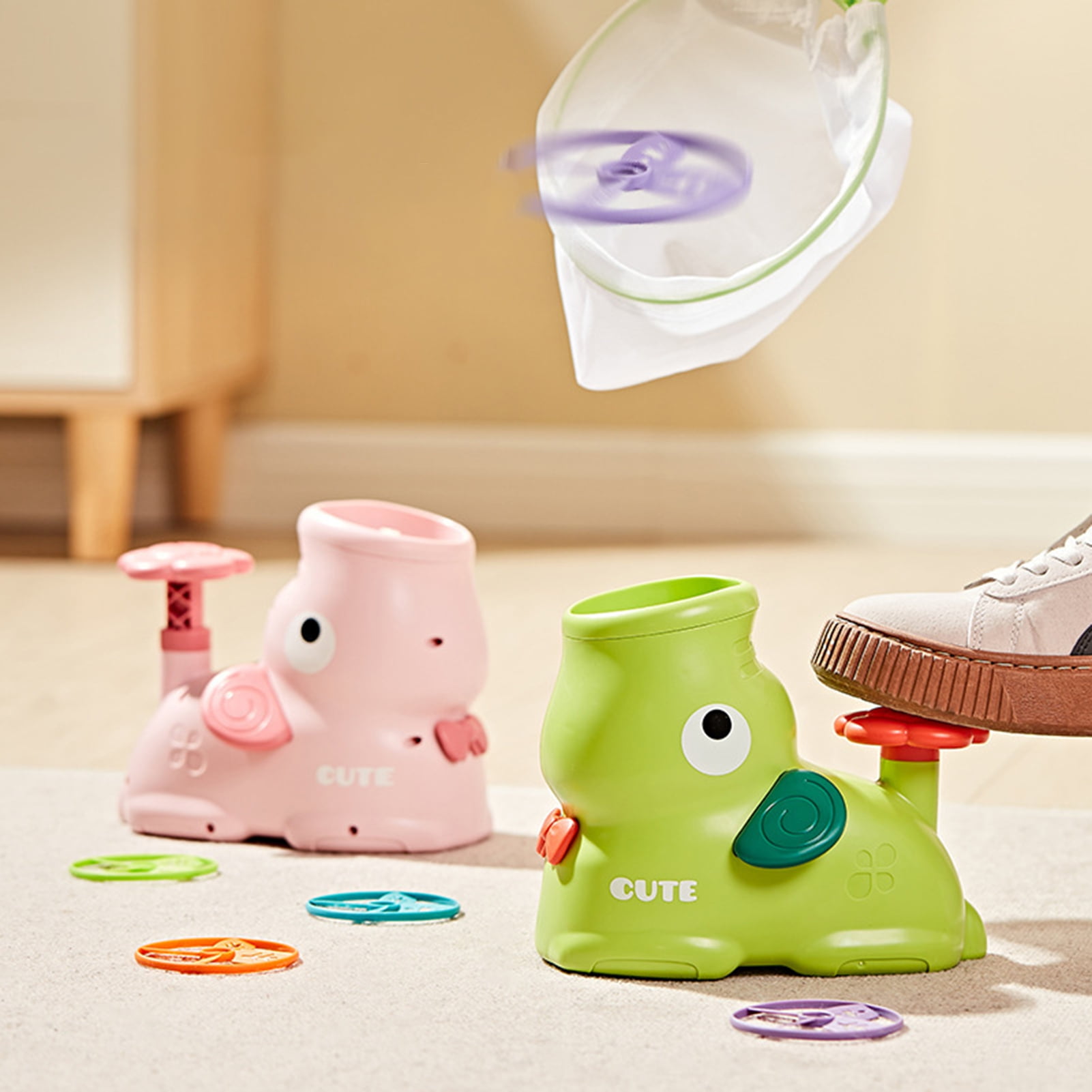 NIBOLOG Flying Circle Display Game - Interactive Saucer Launcher Toy ...