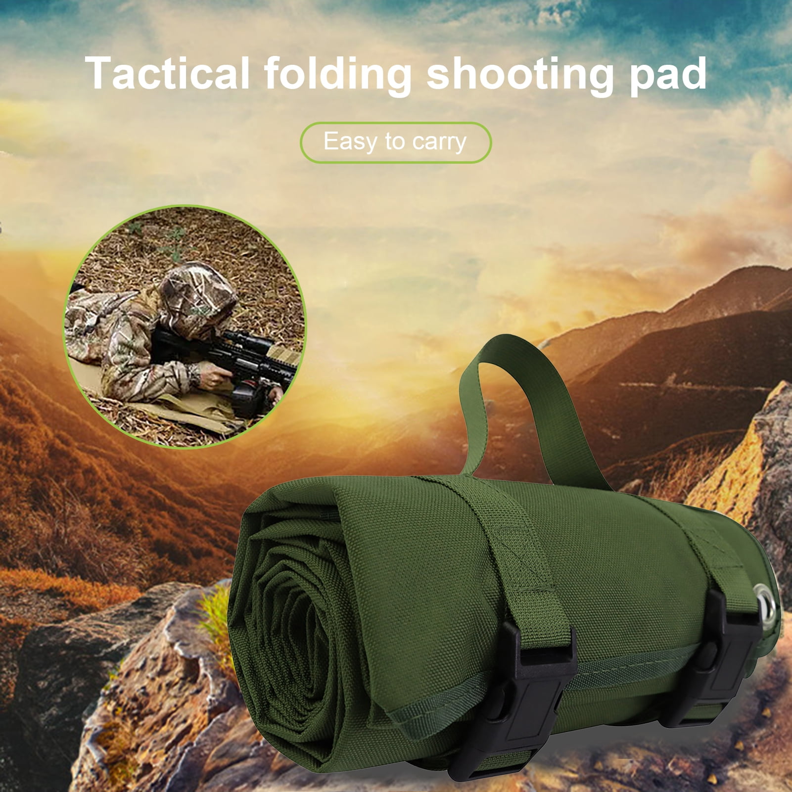 NIBOLOG Foldable Shooting Mat Wear-resistant Oxford Cloth Easy Rool-Up ...