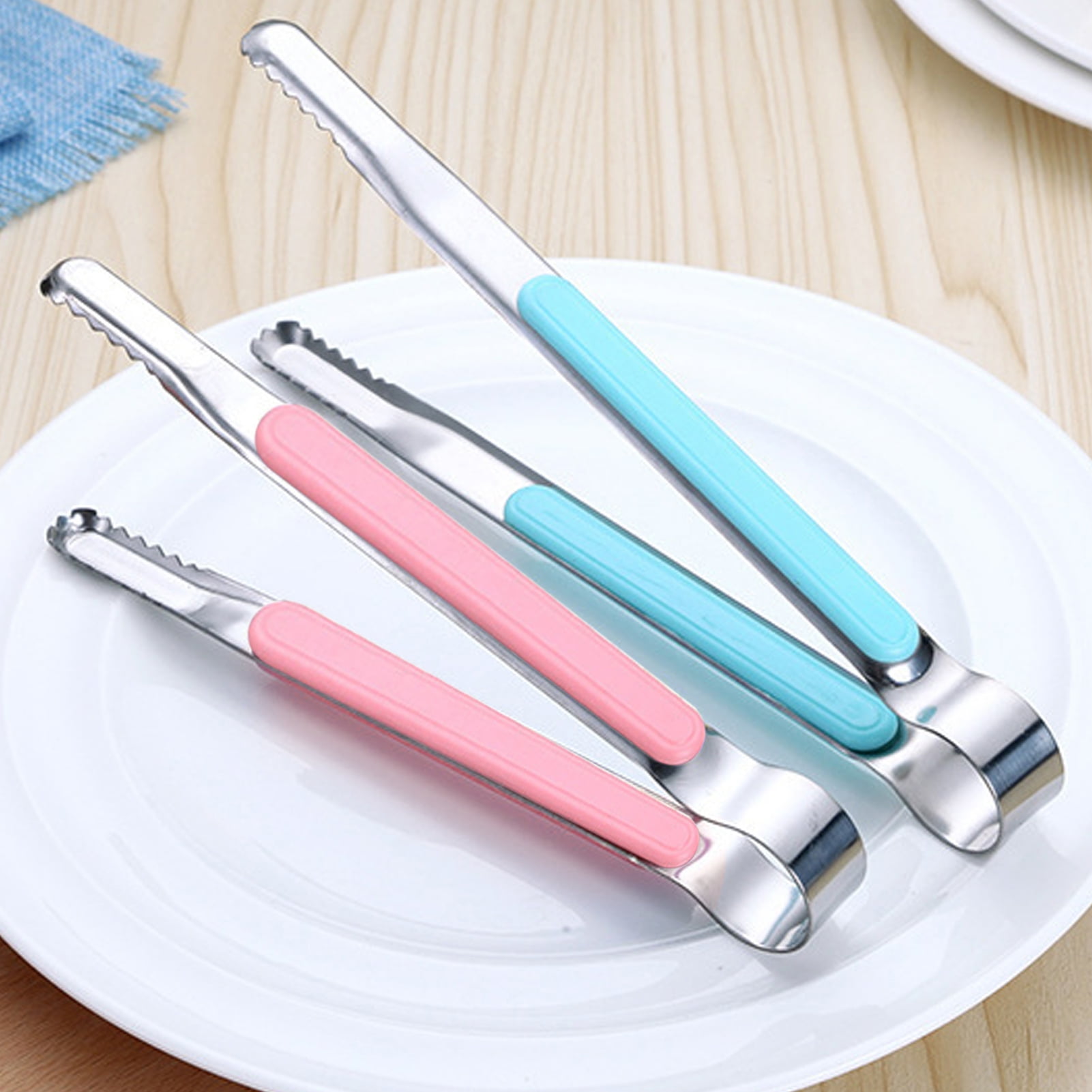 NIBOLOG Food Tongs Long Handle Multipurpose Stainless Steel BBQ ...