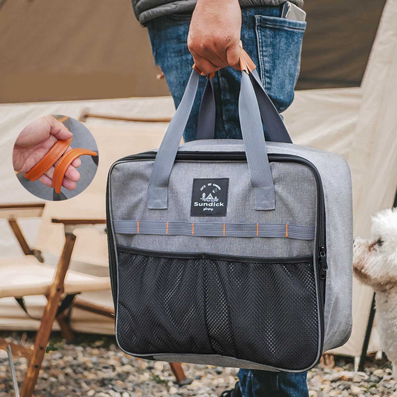 NIBOLOG Gas Tank Storage Bag High Capacity Outside Mesh Pocket with ...