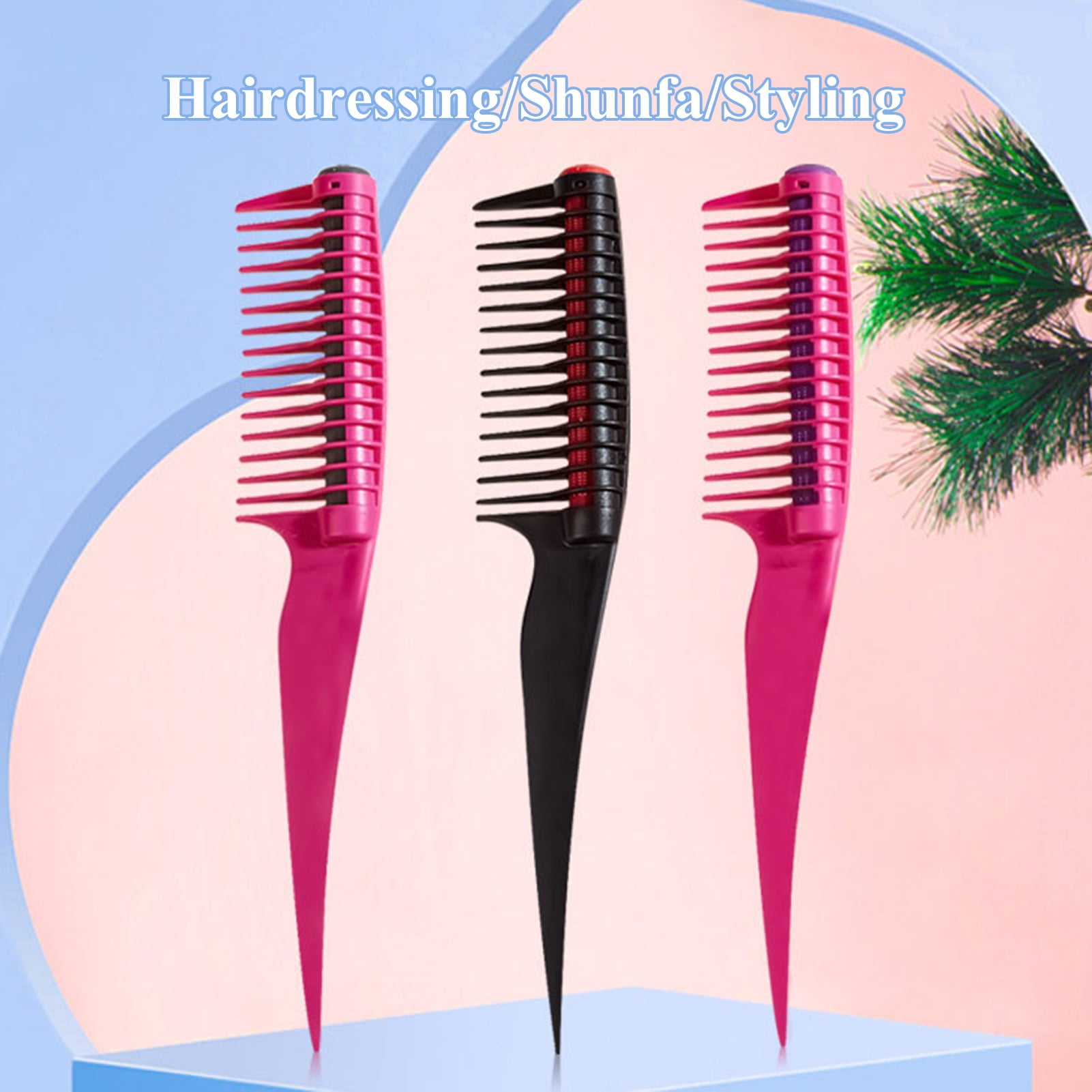 NIBOLOG Hair Styling Comb Rolling Core Dry Wet Use Smoothing Hair ...