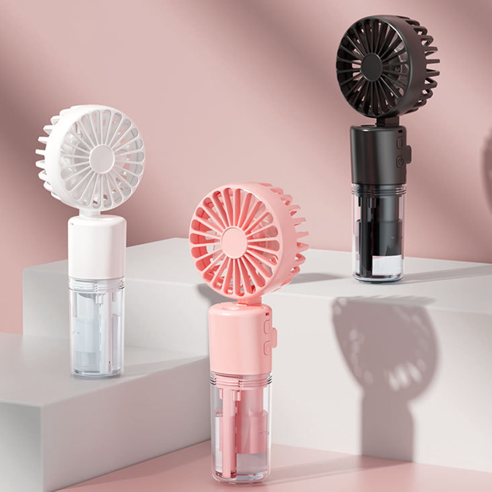 NIBOLOG Handheld Misting Fan 2-in-1 Portable Mini Fan with Water Spray ...