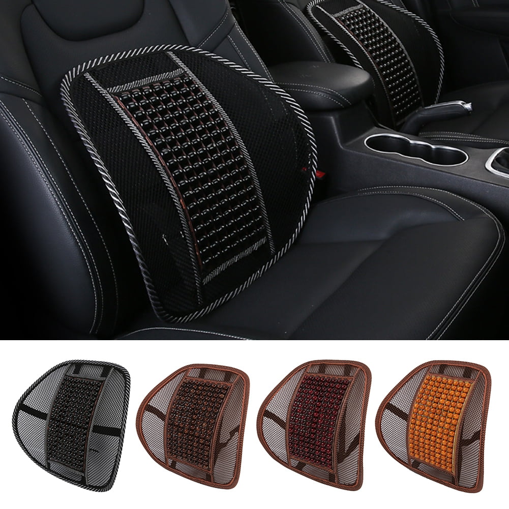 NIBOLOG Home Office Car Seat Chair Cool Back Waist Support Cushion Wood ...