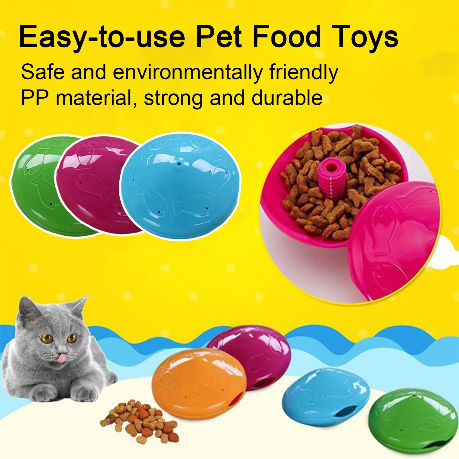 NIBOLOG Interactive Pet Leaky Food Toy Bite Resistant Flying Disco ...