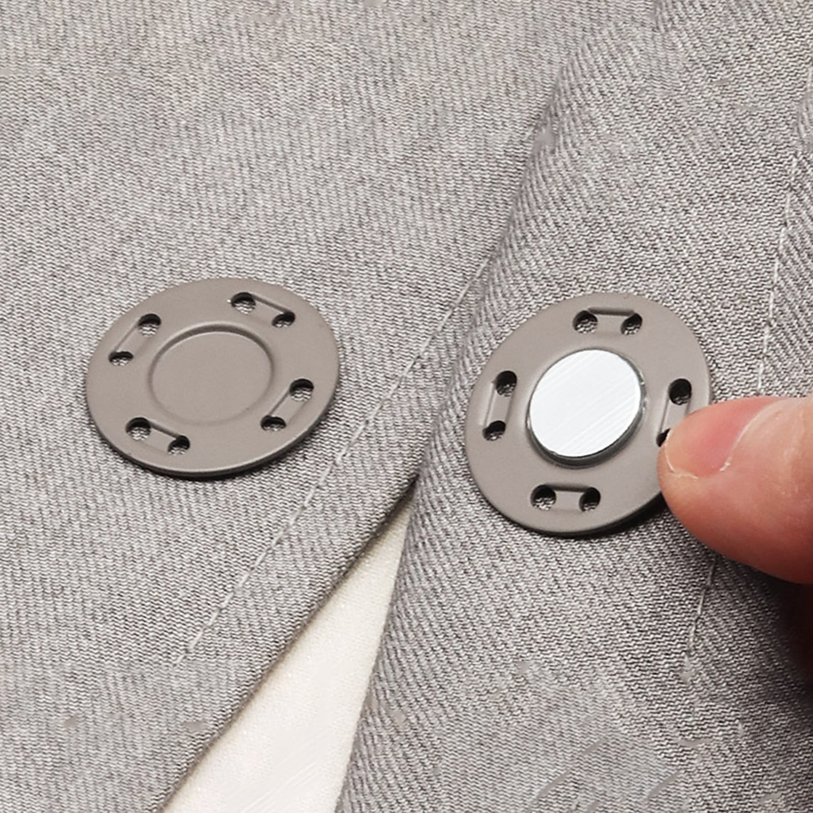 NIBOLOG Invisible Magnet Buttons - 1 Pair 8-holes Design Metal Clothes ...