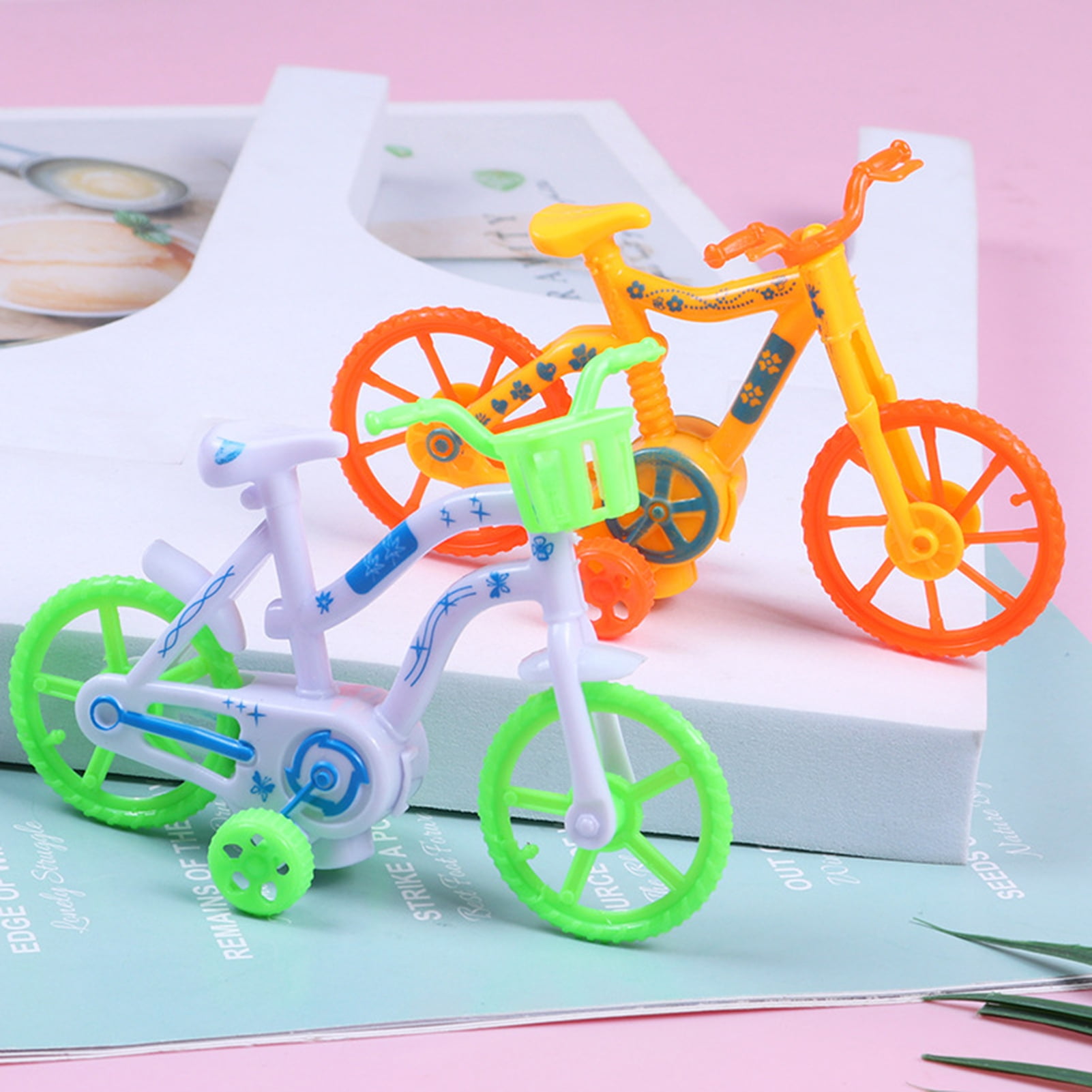 NIBOLOG Kids Colorful Bicycle Toy Rotary Wheels Pull Back No Battery ...
