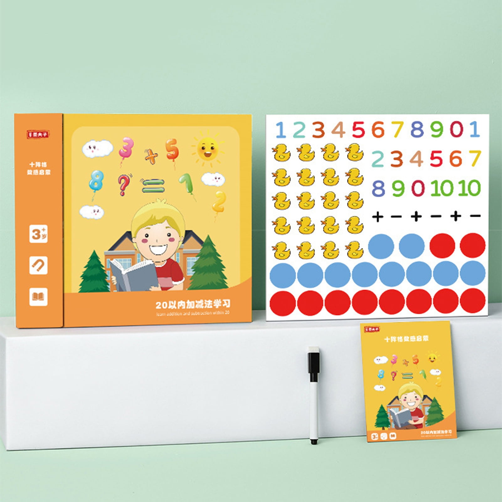 NIBOLOG Kids Magnetic Book Number Addition Subtraction Leaning ...