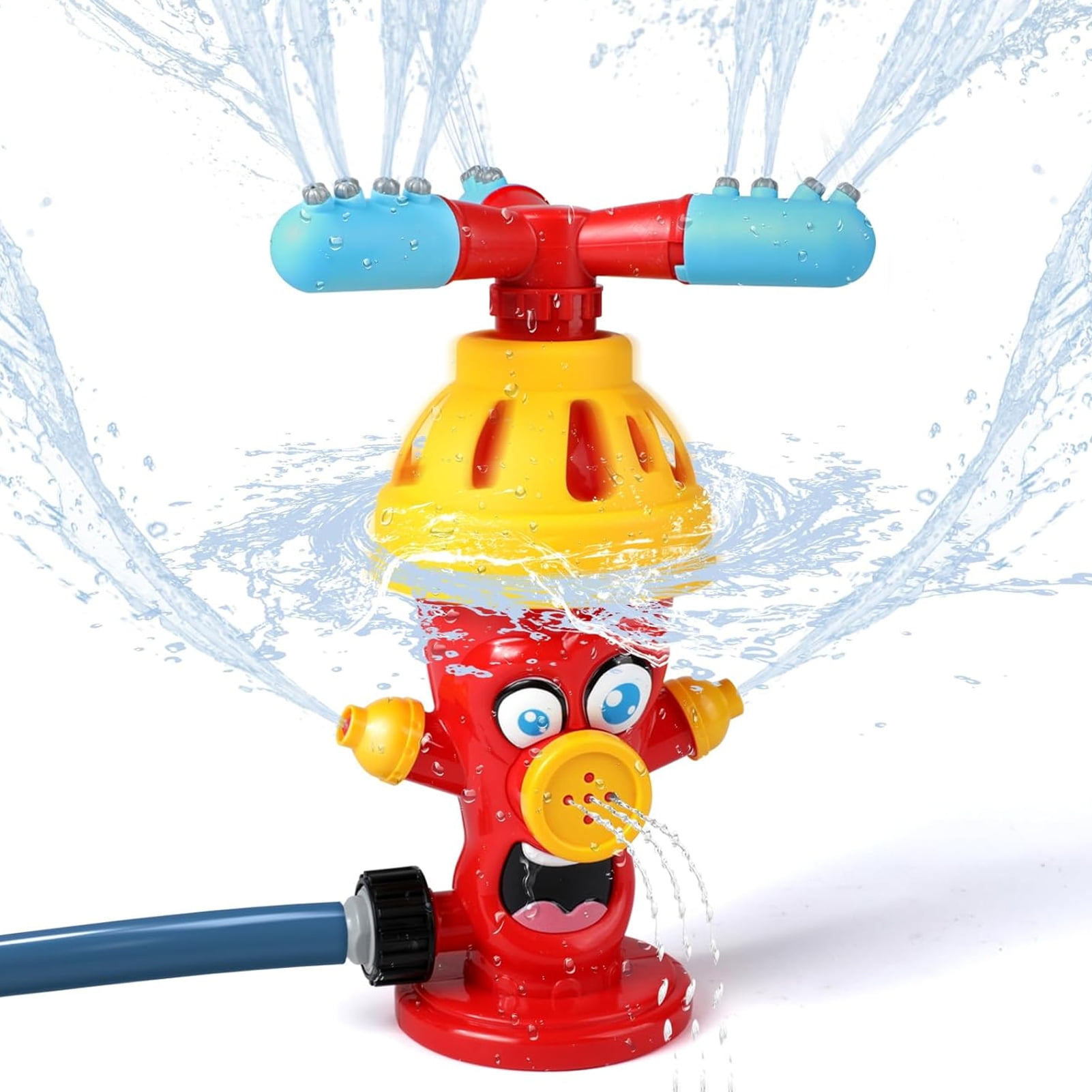 NIBOLOG Kids Rotary Hydrant Sprinkler Toy Summer Outdoor Garden ...