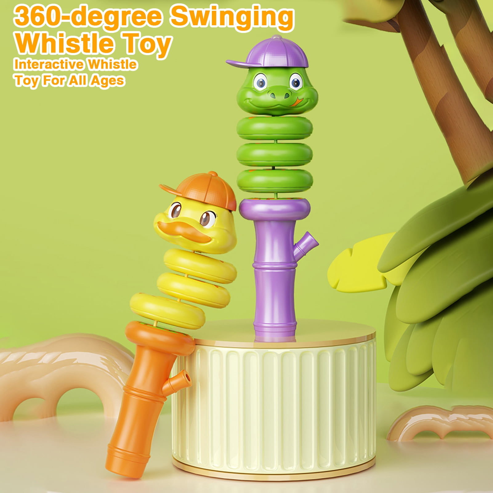 NIBOLOG Kids Wiggly Snake Whistle Toy Stress Relief Funny Educational ...