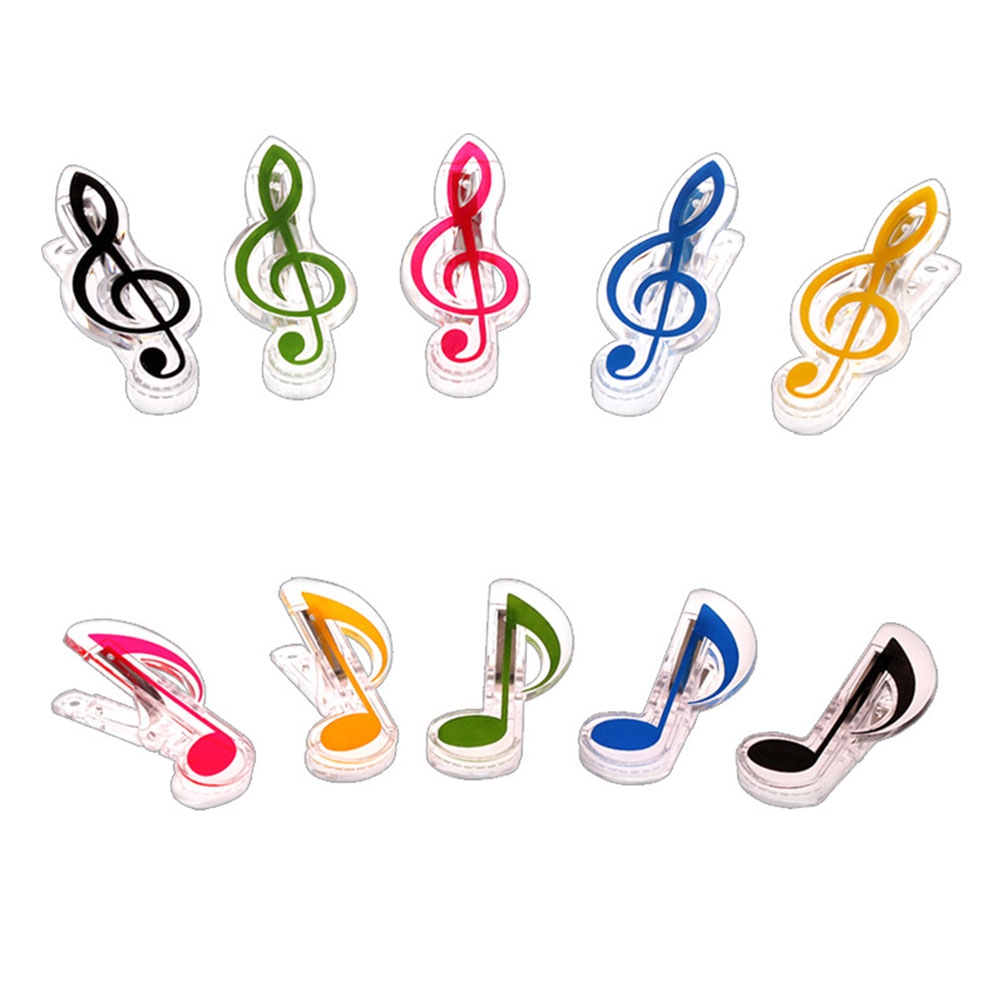 NIBOLOG Lovely Plastic Music Book Page Musical Note Shape Clip Treble ...