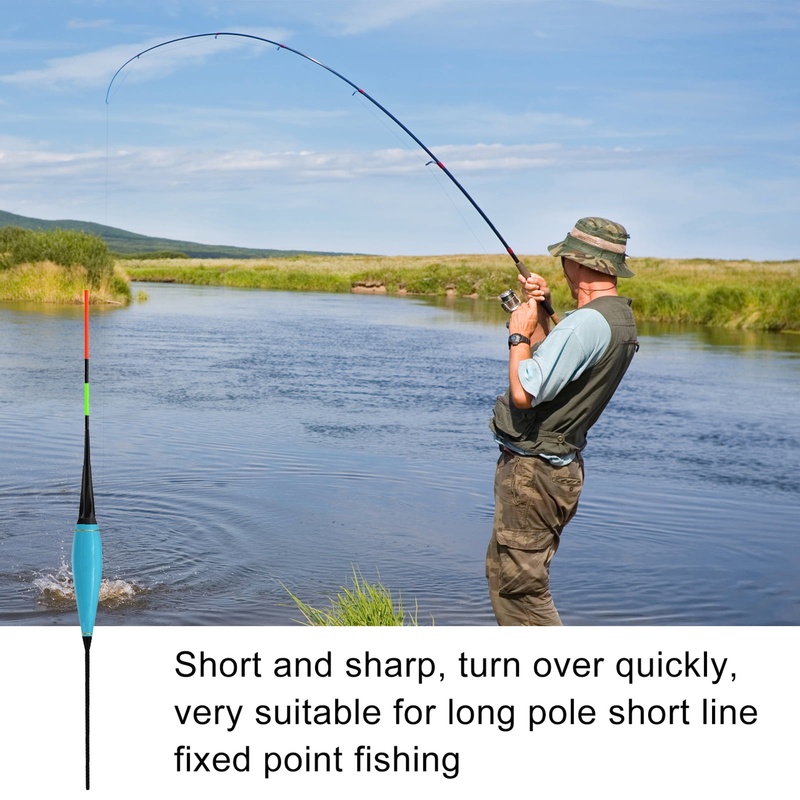 NIBOLOG Luminous Fishing Float Bite Sensing Color Changing High ...