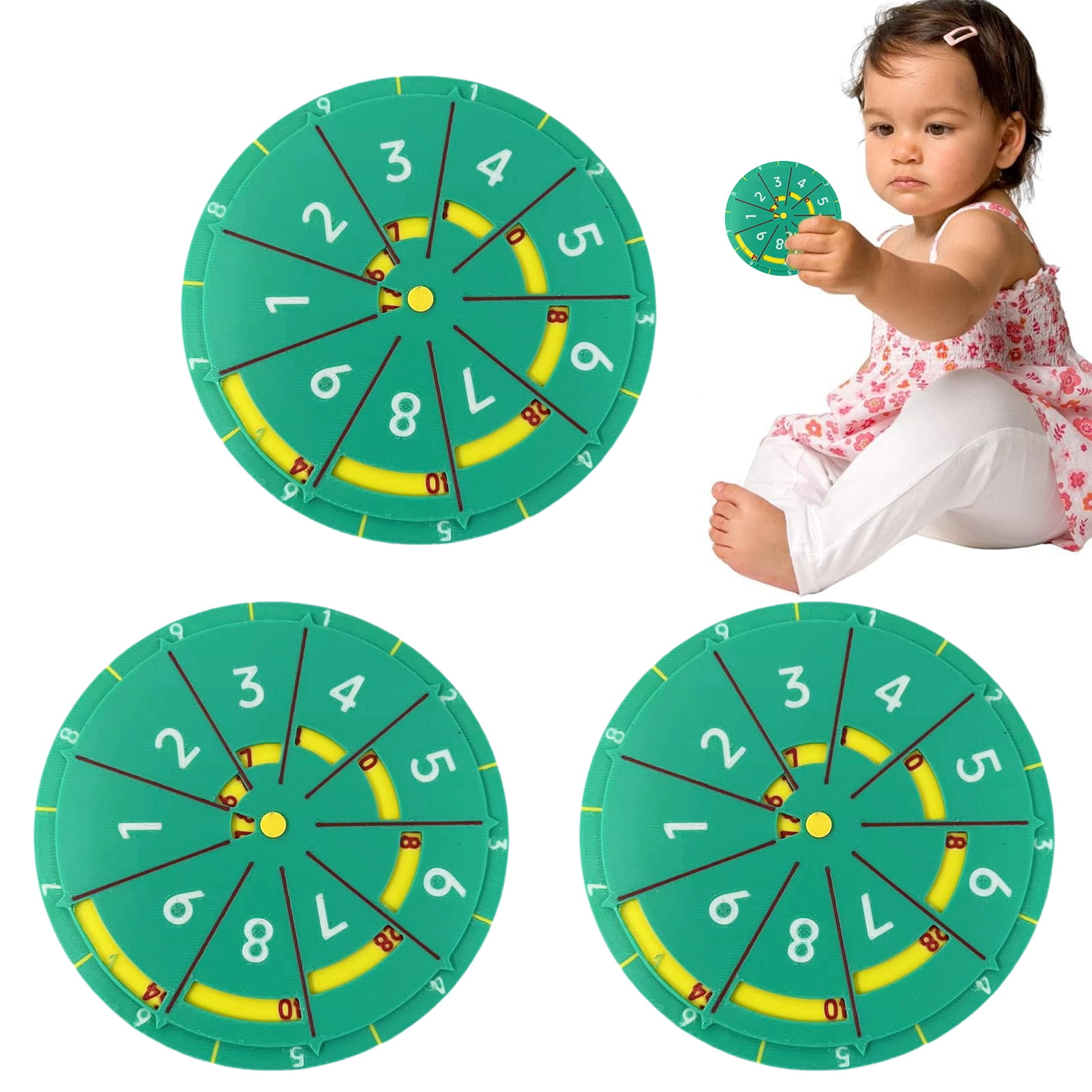 NIBOLOG Math Fidget Spinner Multiplication Learning - Portable Kids ...