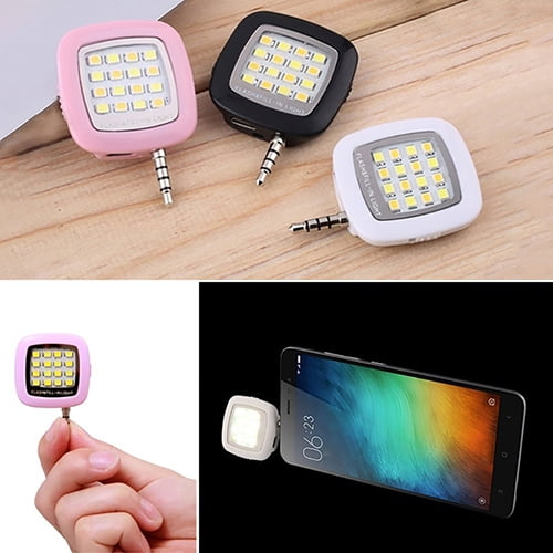 NIBOLOG Mini Portable Fill-in LED Flash Selfie Light Sync Flash for ...