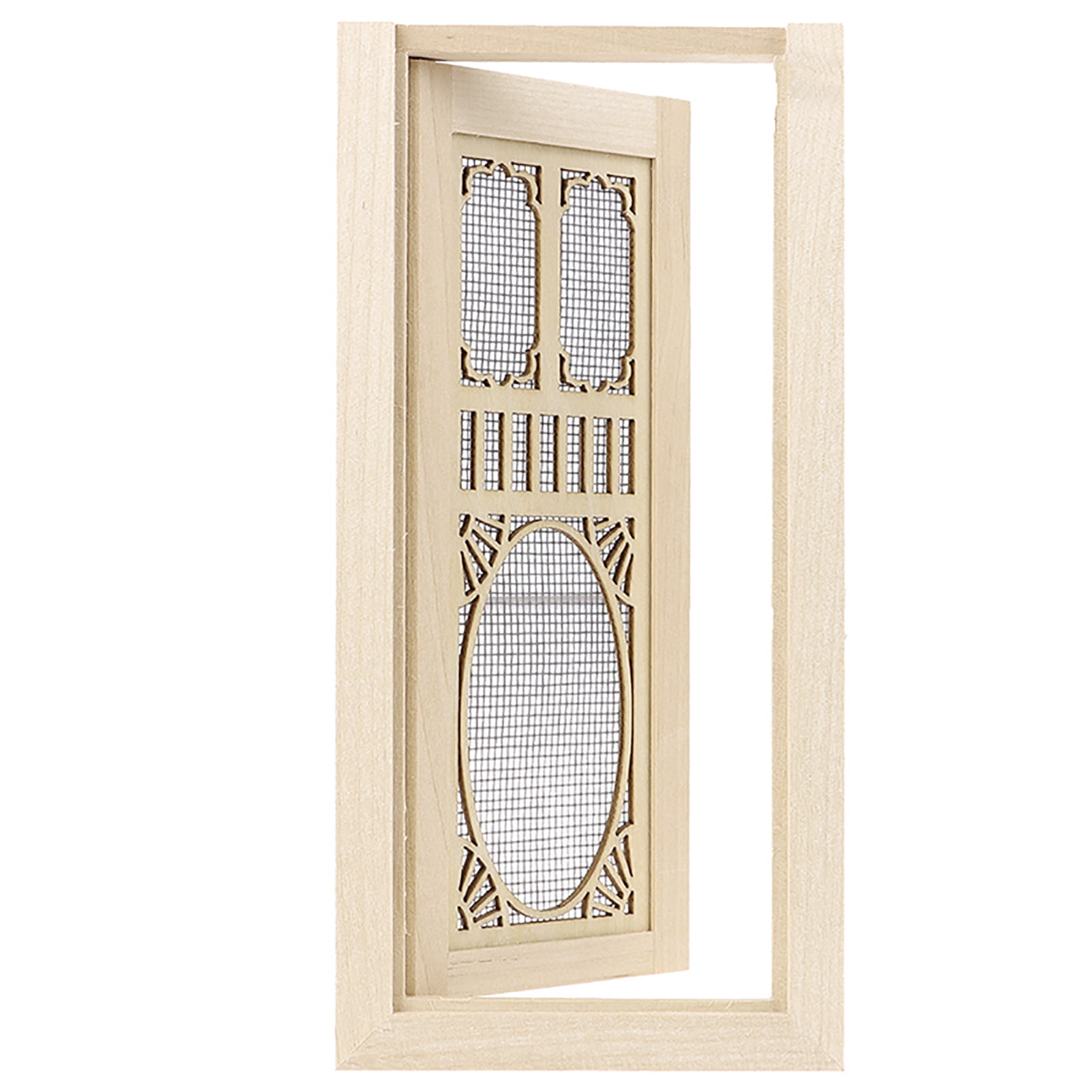 NIBOLOG Mini Wood Door - Fine Workmanship Accessory 1/12 Scale Wood ...