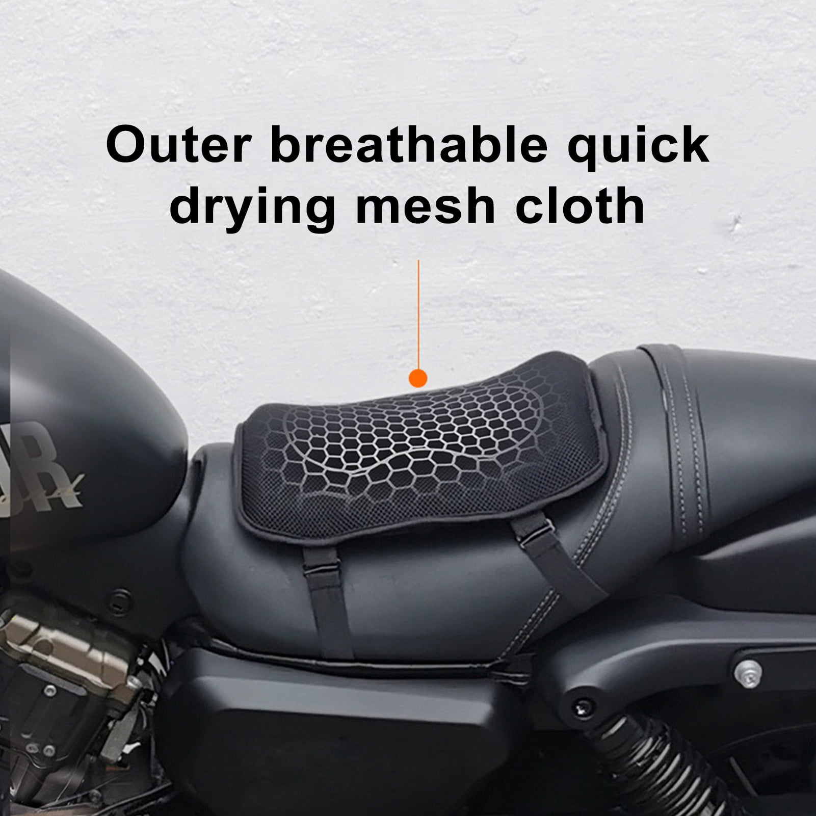 NIBOLOG Motorcycle Gel Seat Cushion - 3D Honeycomb Structure Breathable ...