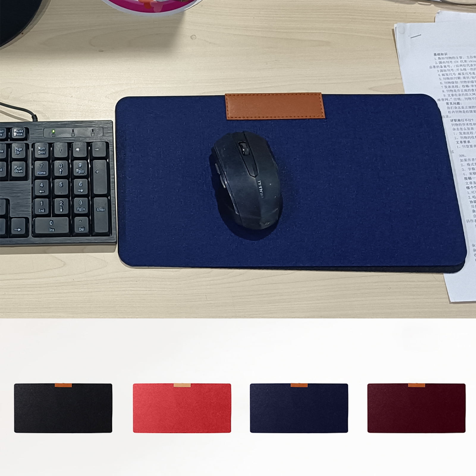 NIBOLOG Multi-Functional Large Felt Gaming Mouse Pad Office Desk Laptop ...