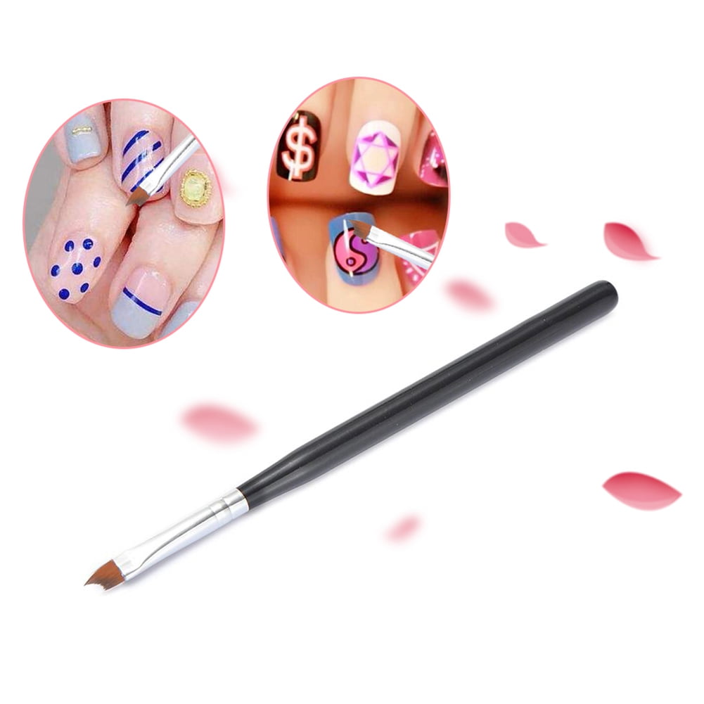 NIBOLOG Nail Half Moon Shape Gel Painting Brush French Tip Drawing Pen ...