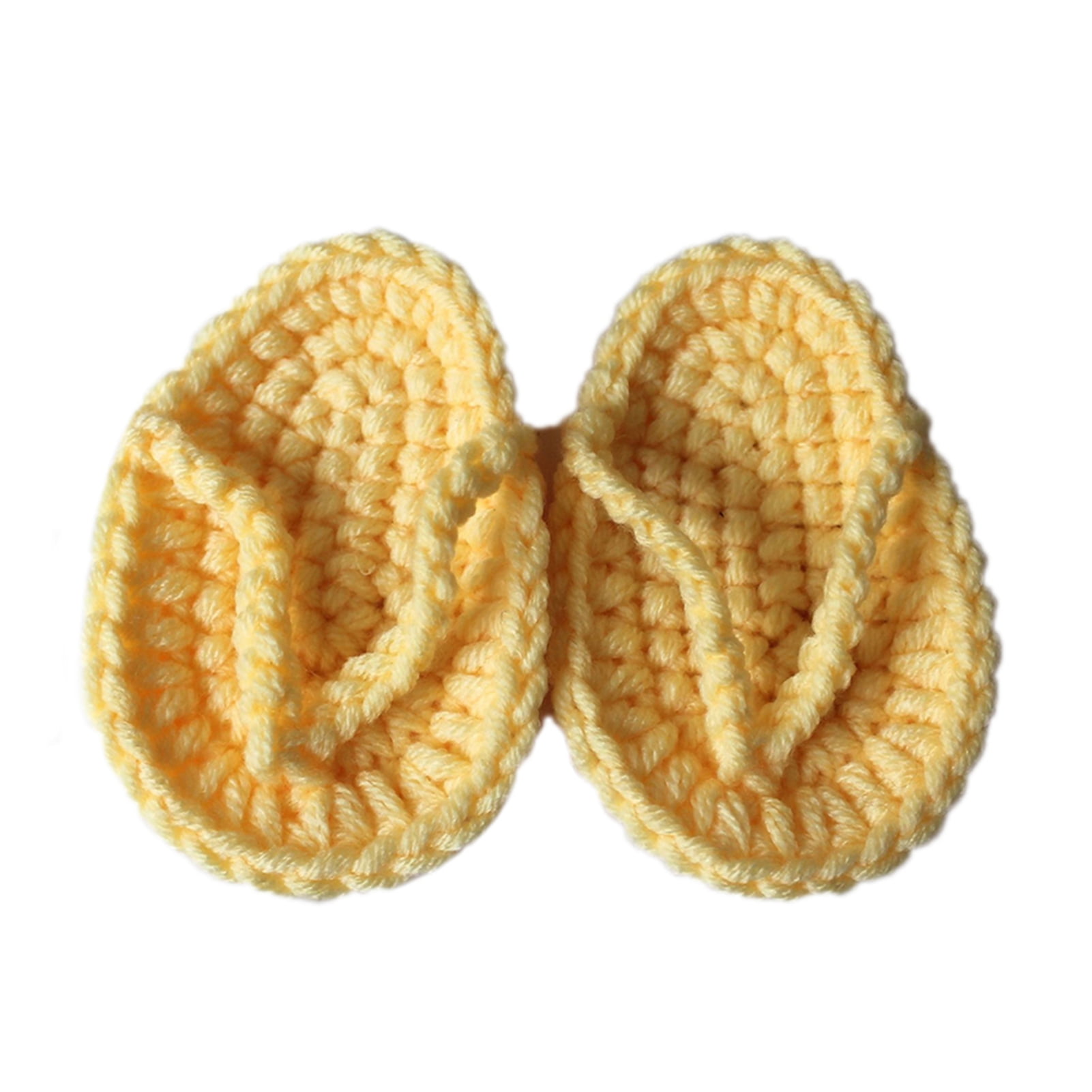 NIBOLOG Newborn Baby Solid Color Mini Crochet Flip-Flops Infant ...