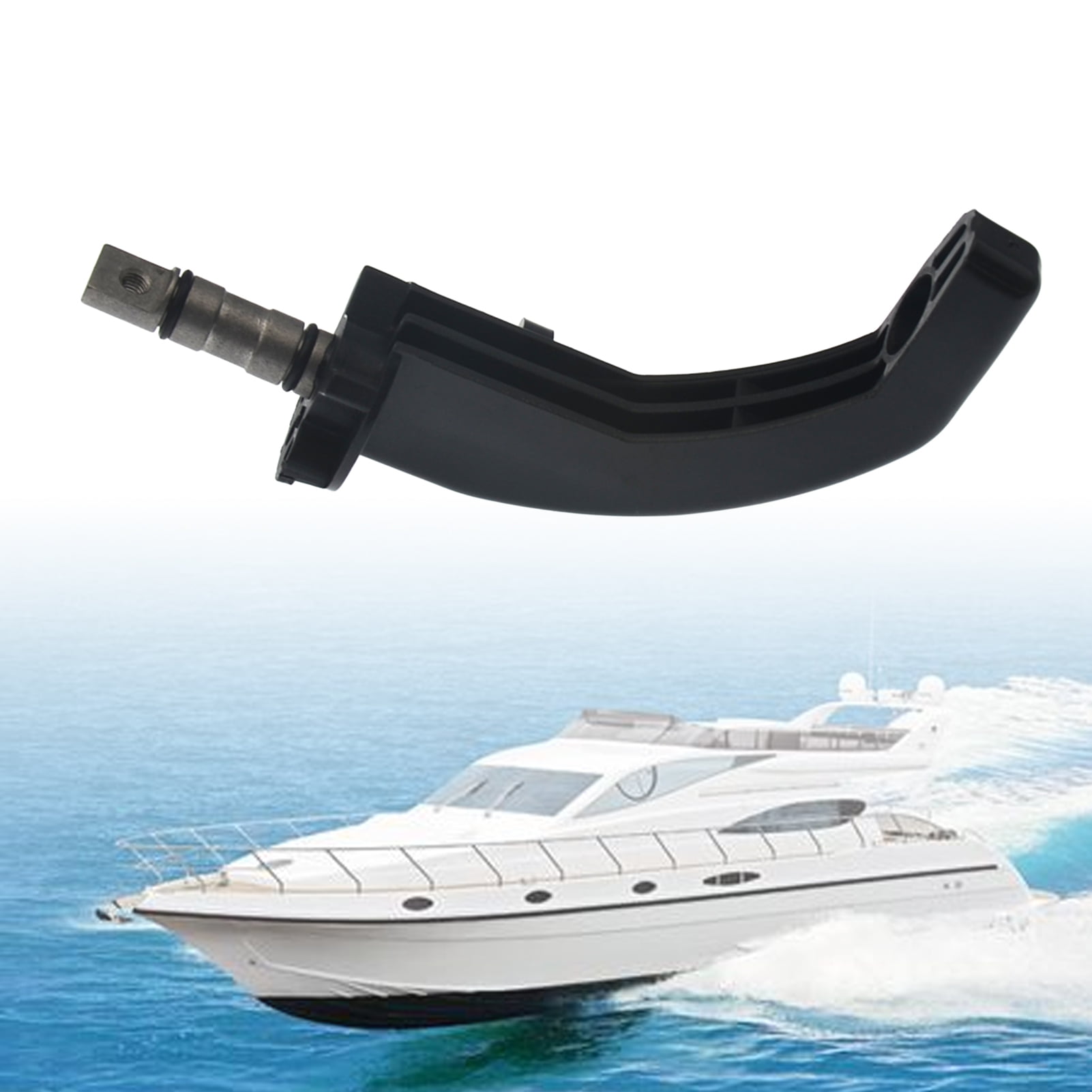 NIBOLOG Outboard Shifter Lever - Deform Resistant Black ABS Metal Gear ...