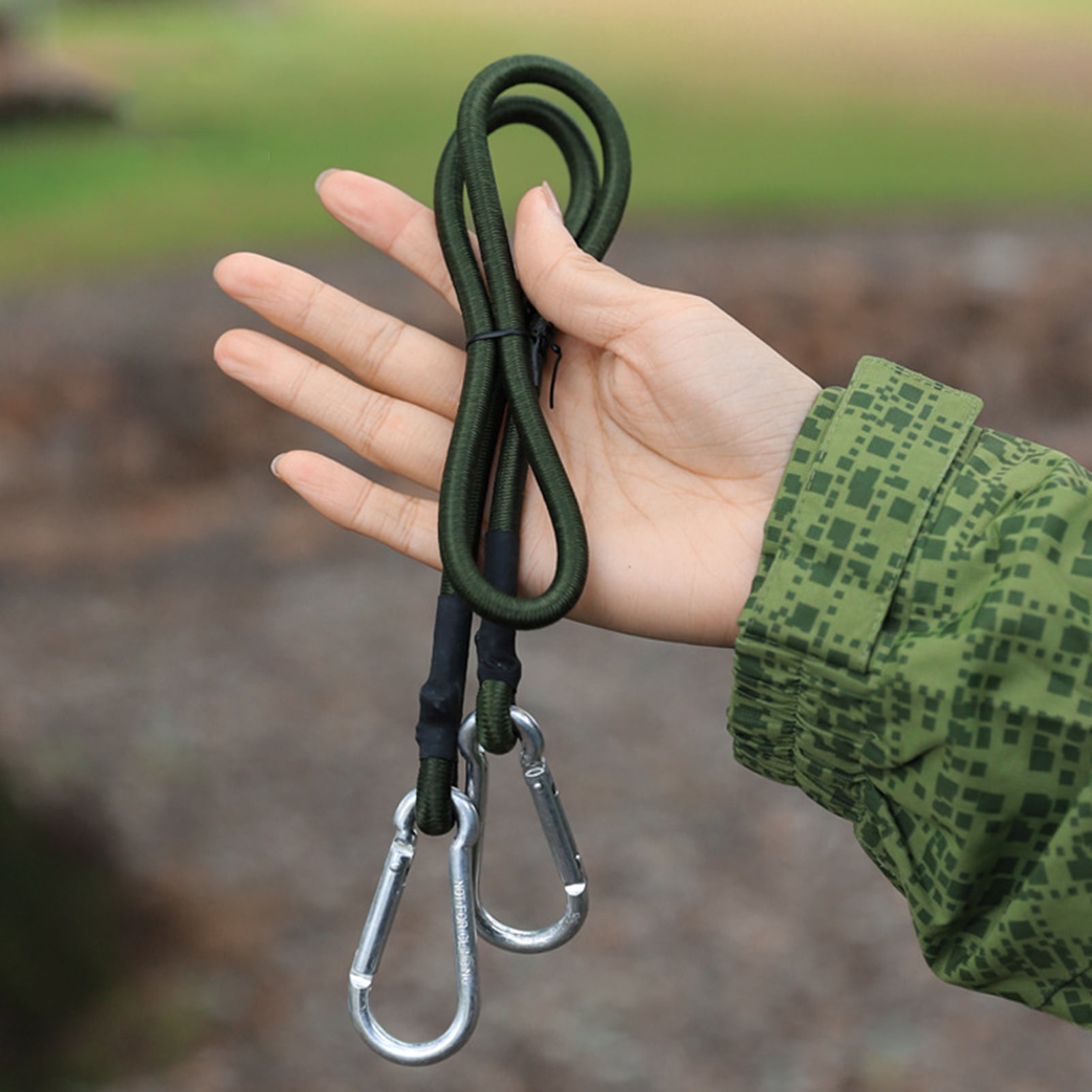 NIBOLOG Outdoor Camping Rope with Hook Tensioner High Tensile Quick ...