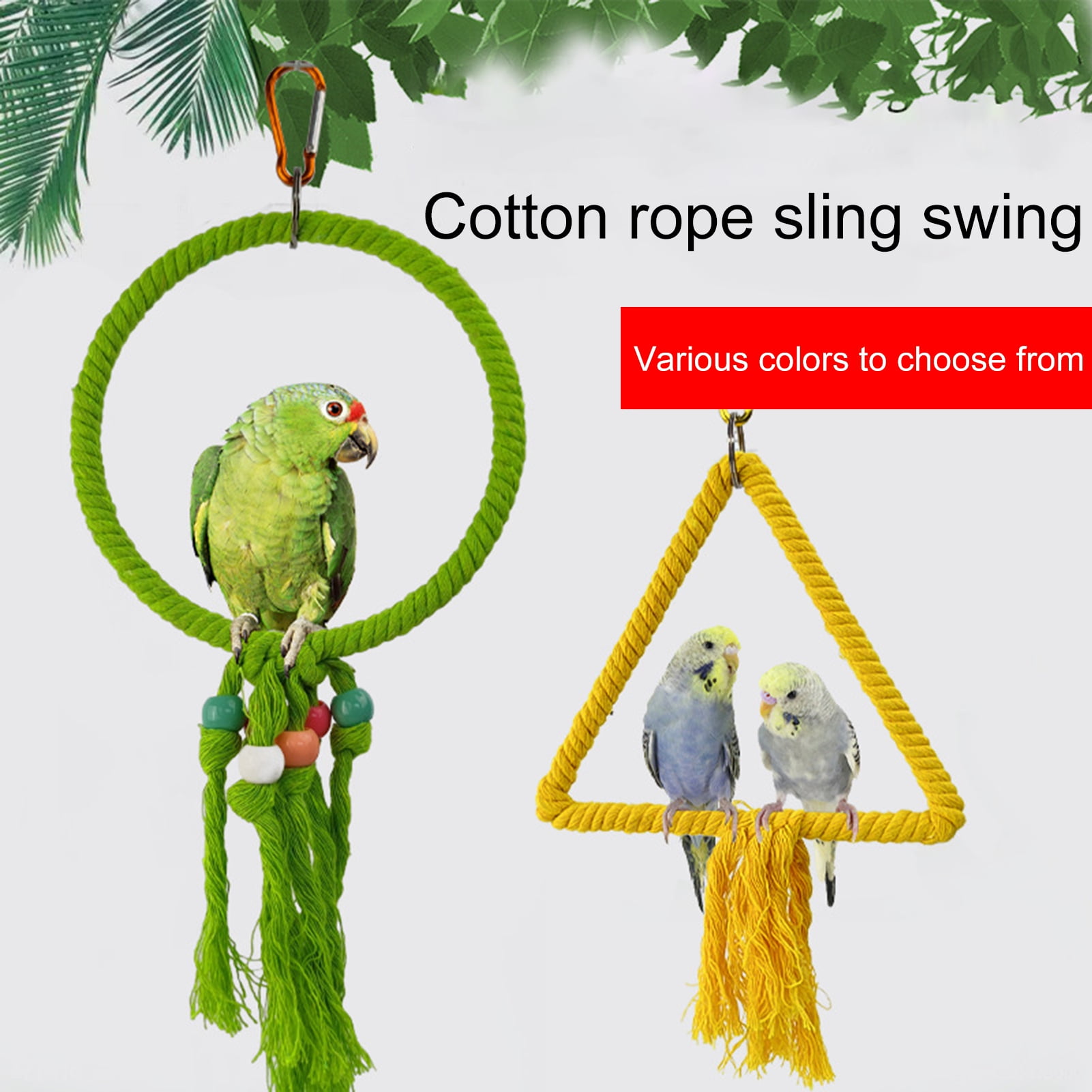 NIBOLOG Parrot Sewing Toy Bite Resistant Cotton Rope Cockatiel Conure ...
