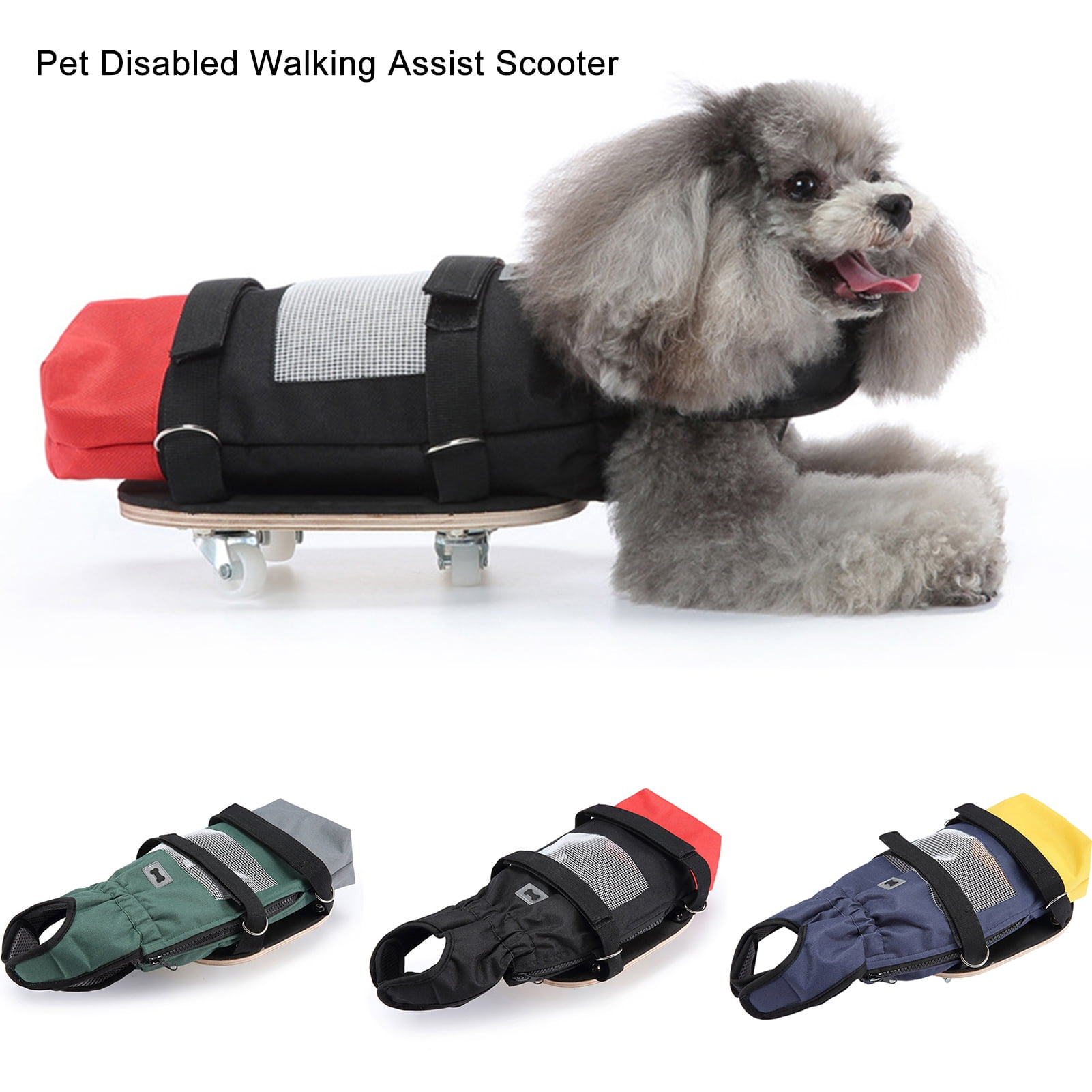 NIBOLOG Pet Disabled Scooter Stable Comfortable Help Walking Wheelchair ...