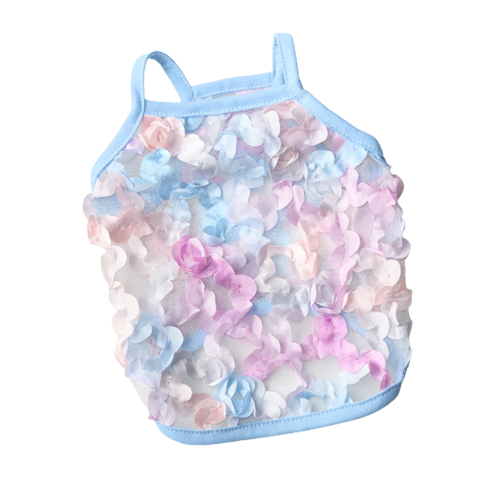 NIBOLOG Pet Vest Mesh Texture Flower Decor Ventilation Pullover Type ...